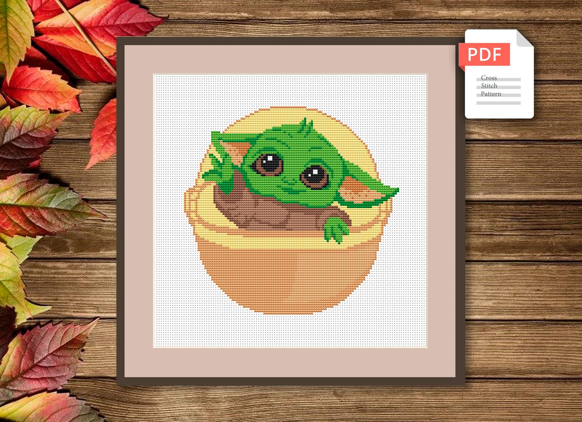 Baby Yoda Cross Stitch Pattern, Movies Cross Stitch Pattern, - Inspire ...
