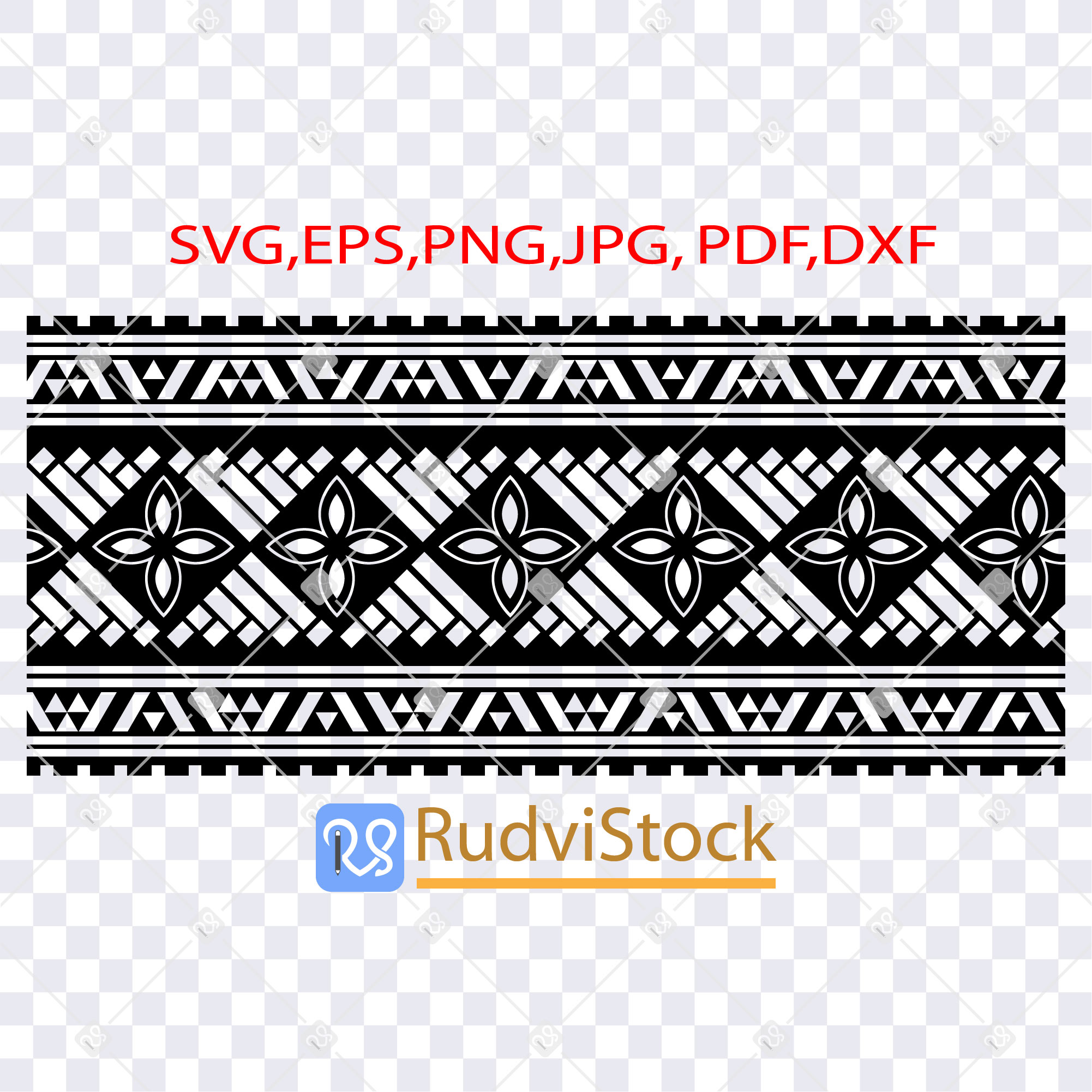 Weaving tribal stencil Polynesian seamless pattern design - Inspire Uplift