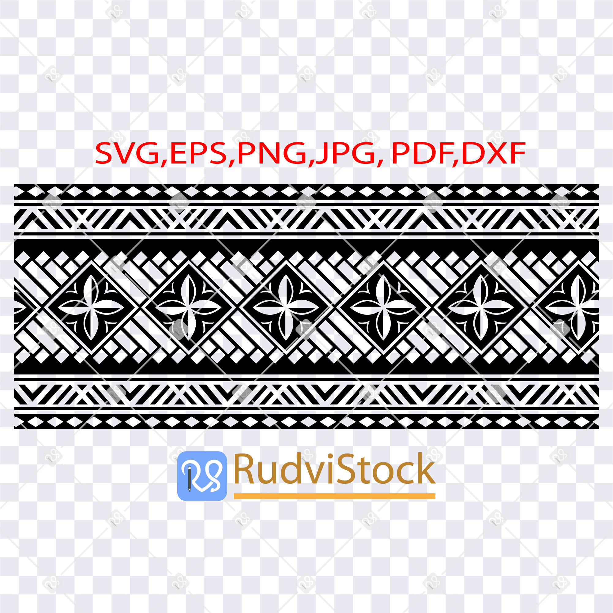 Polynesian seamless border design - Inspire Uplift