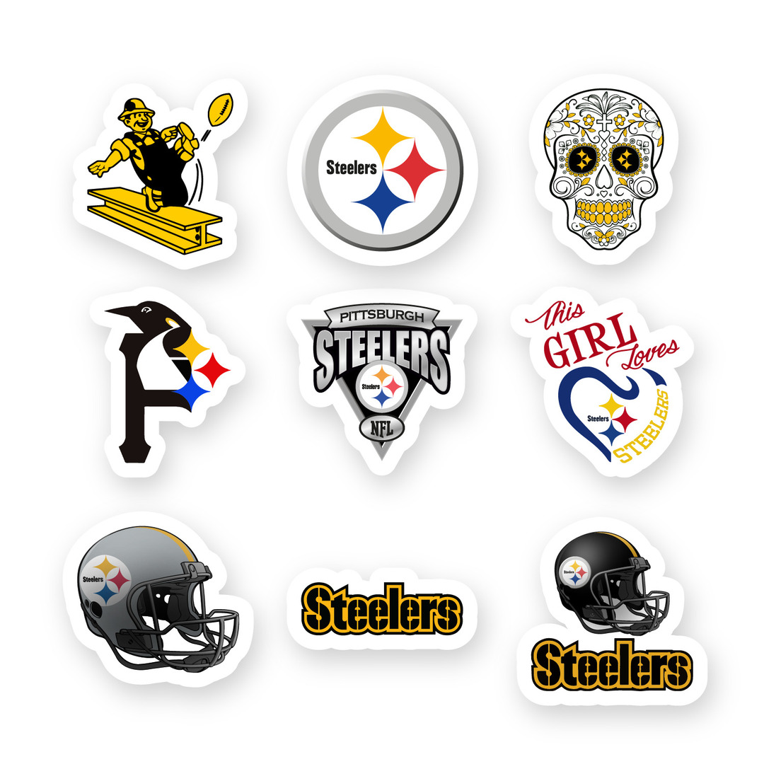 Pittsburgh Steelers Set of 9 Stickers by 2 inches each Die C | Inspire ...