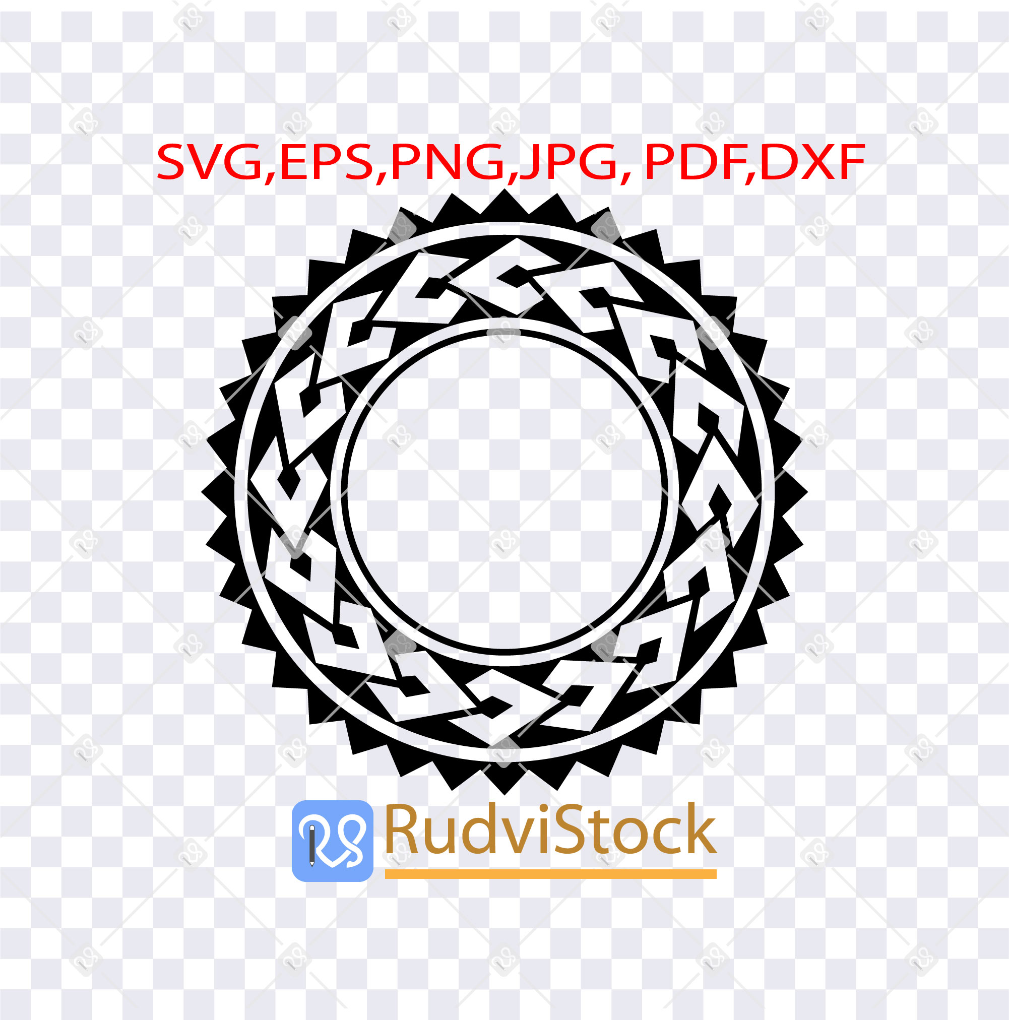 Samoan circle border tattoo pattern design - Inspire Uplift