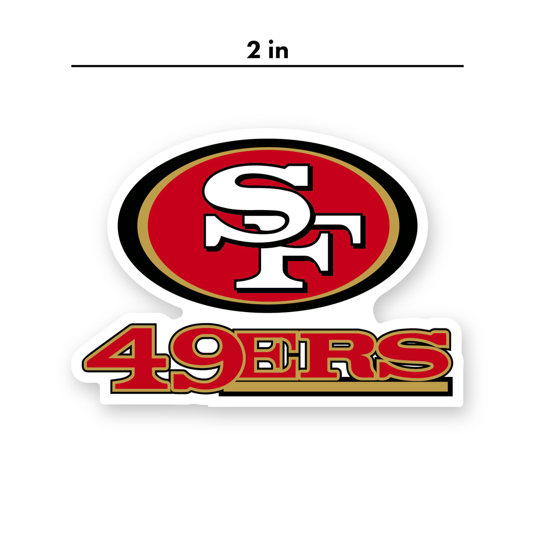 San Francisco 49ers Die Cut Vinyl Decal Set of 9 by 2in Car - Inspire ...
