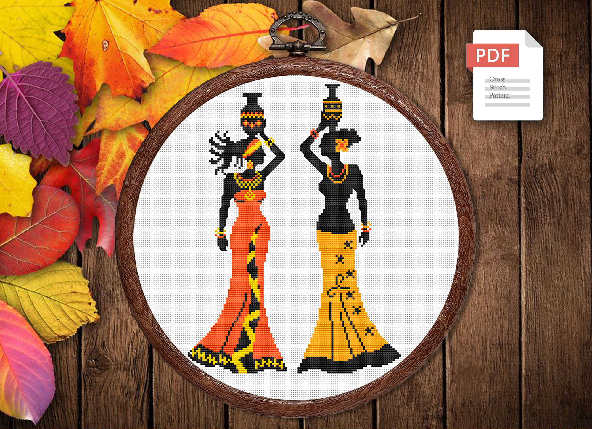 African Woman Cross Stitch Pattern, African Cross Stitch Pat | Inspire ...