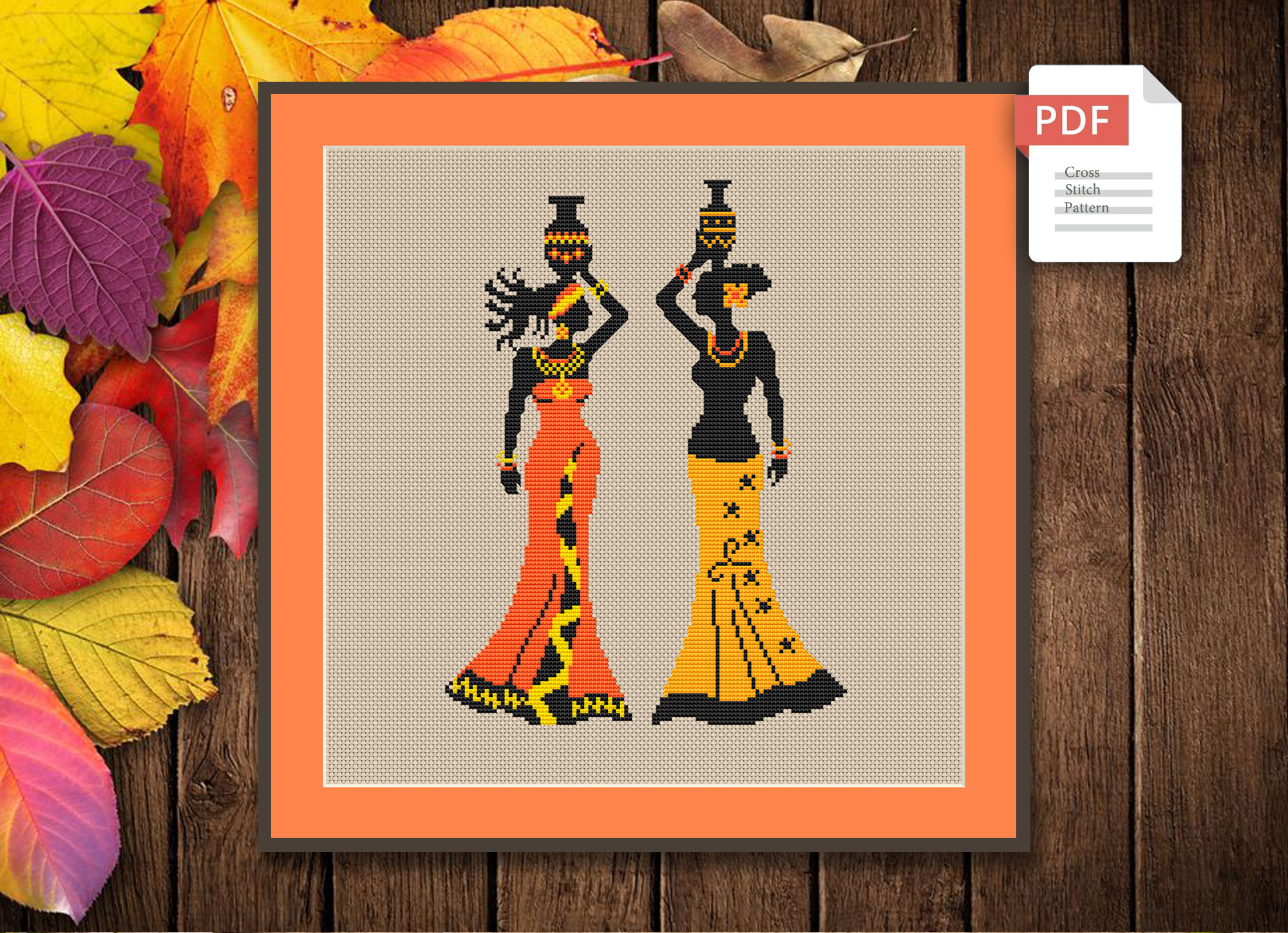 African Woman Cross Stitch Pattern, African Cross Stitch Pat - Inspire ...