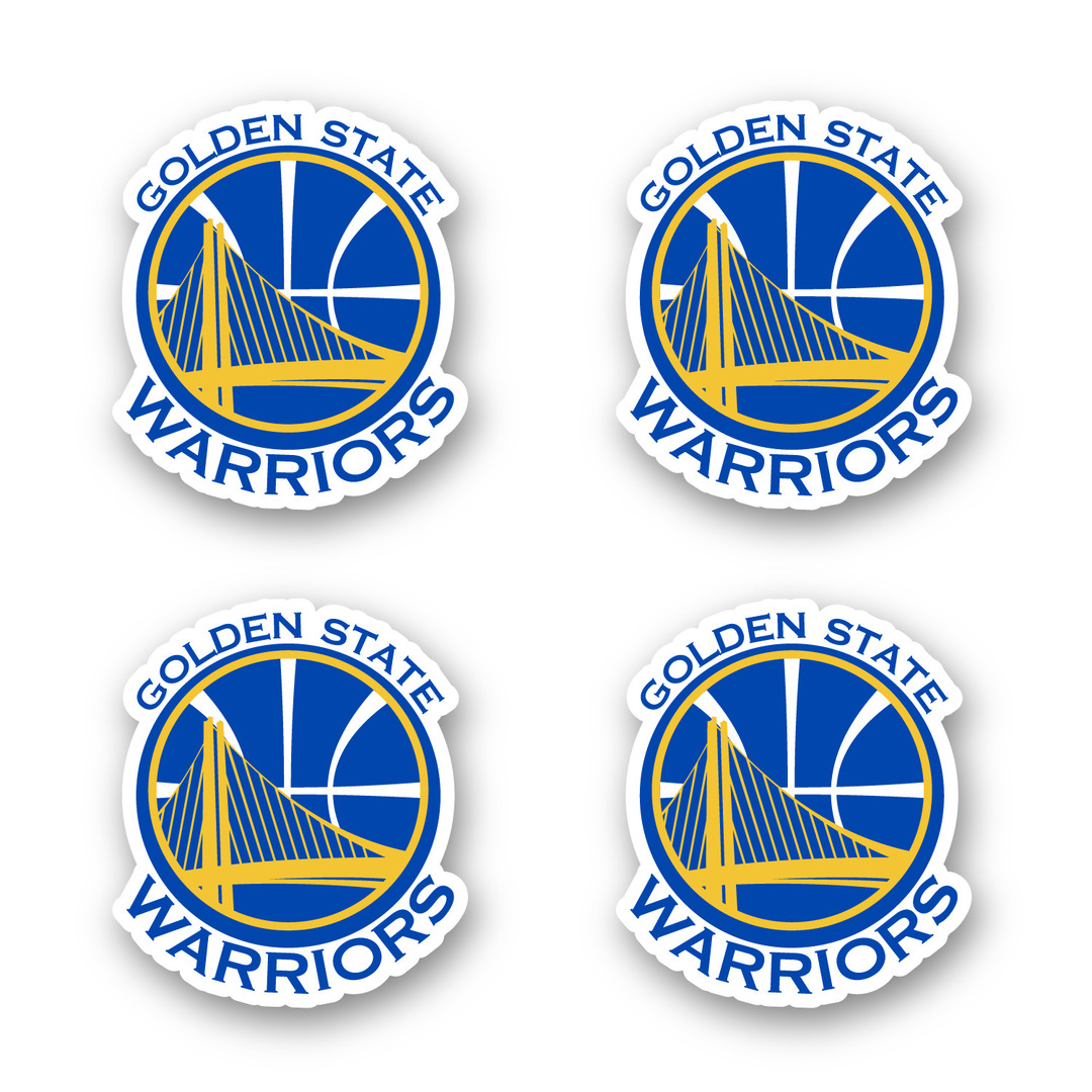 Golden State Warriors Logo Decal Set of 4 by 3 inches Die Cu - Inspire ...