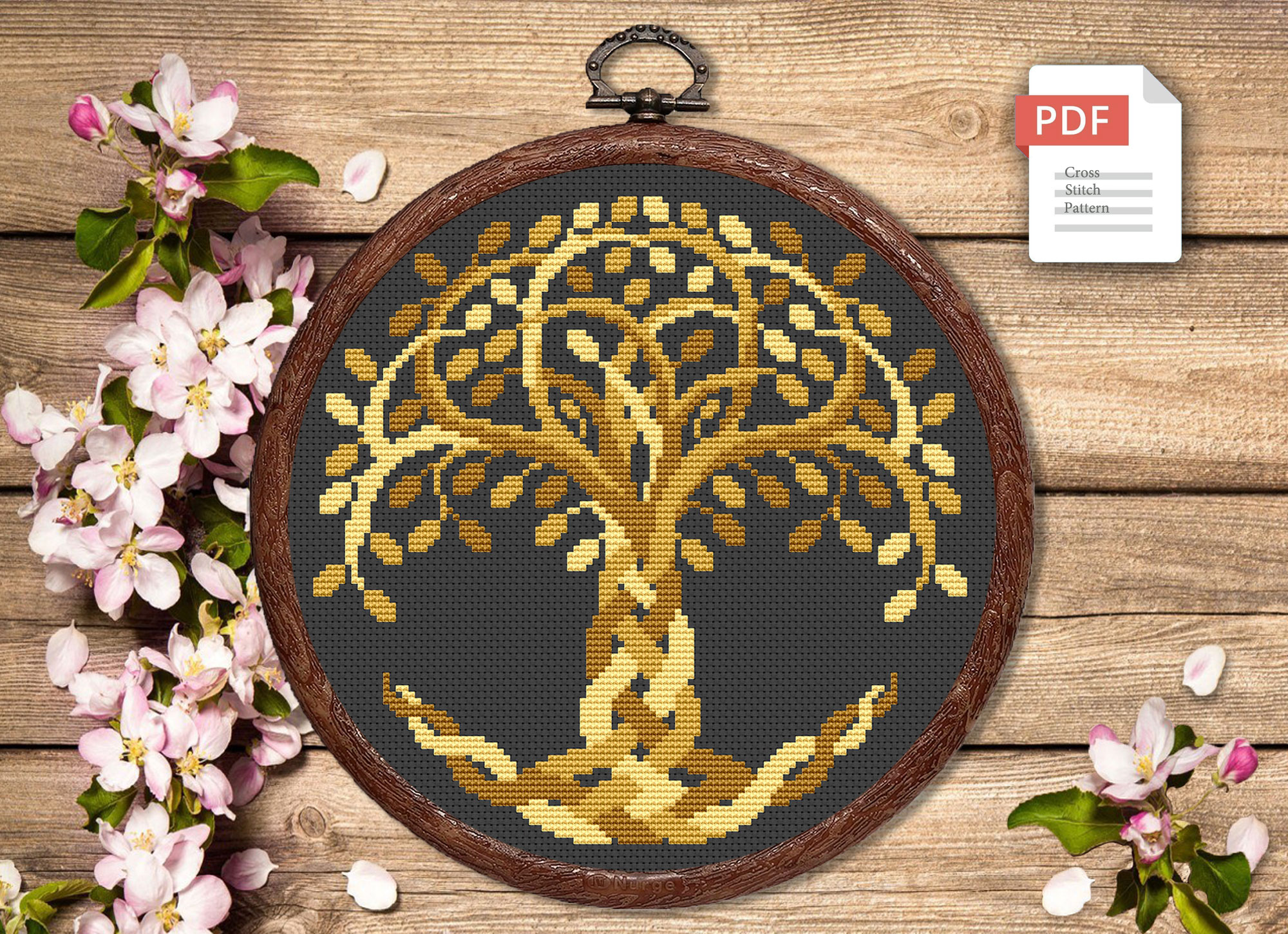 Tree of Life Cross Stitch Pattern, Yggdrasil Cross Stitch Pa - Inspire ...