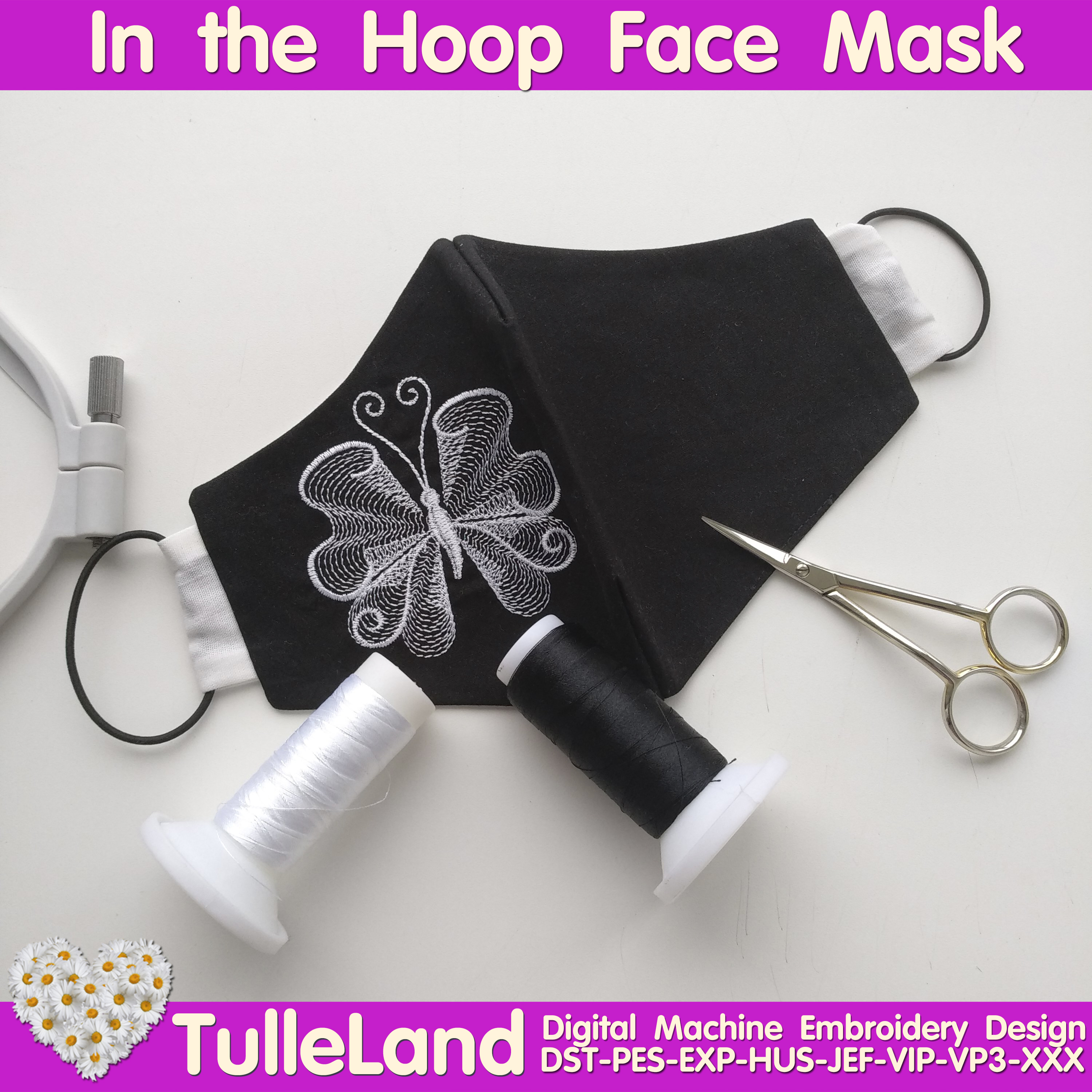 In The Hoop Face Mask Breathing mask Face Mask Women design - Inspire ...