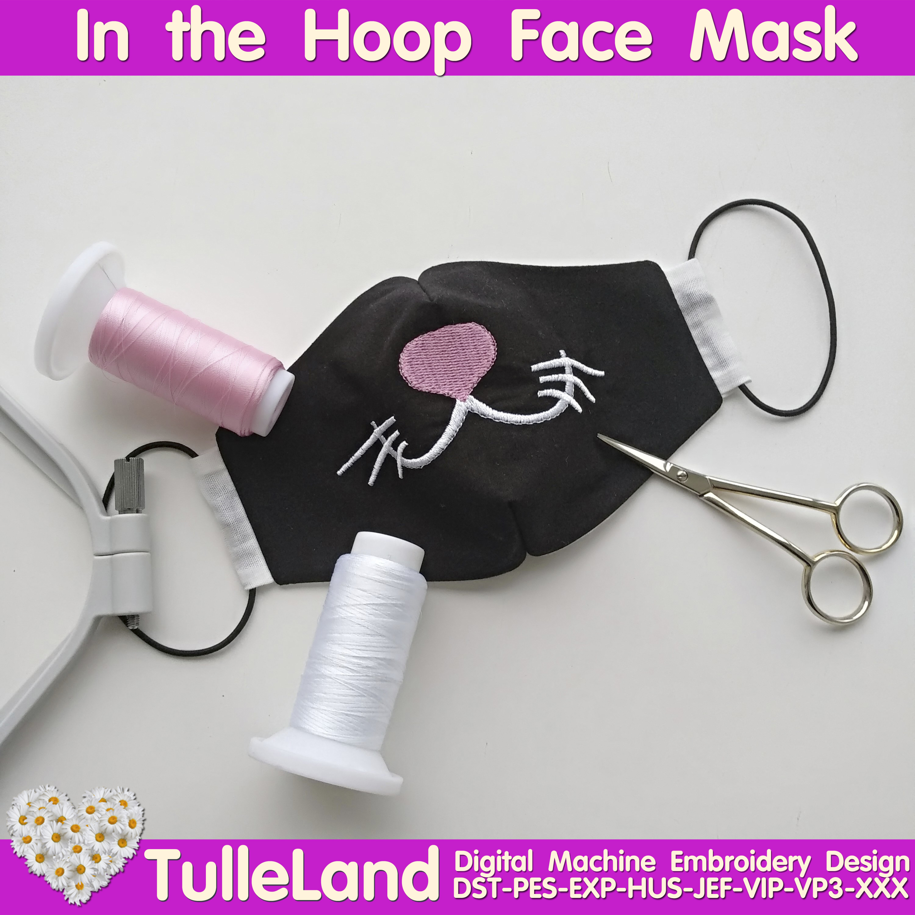 In The Hoop Face Mask Breathing mask Face Mask kids Design - Inspire Uplift