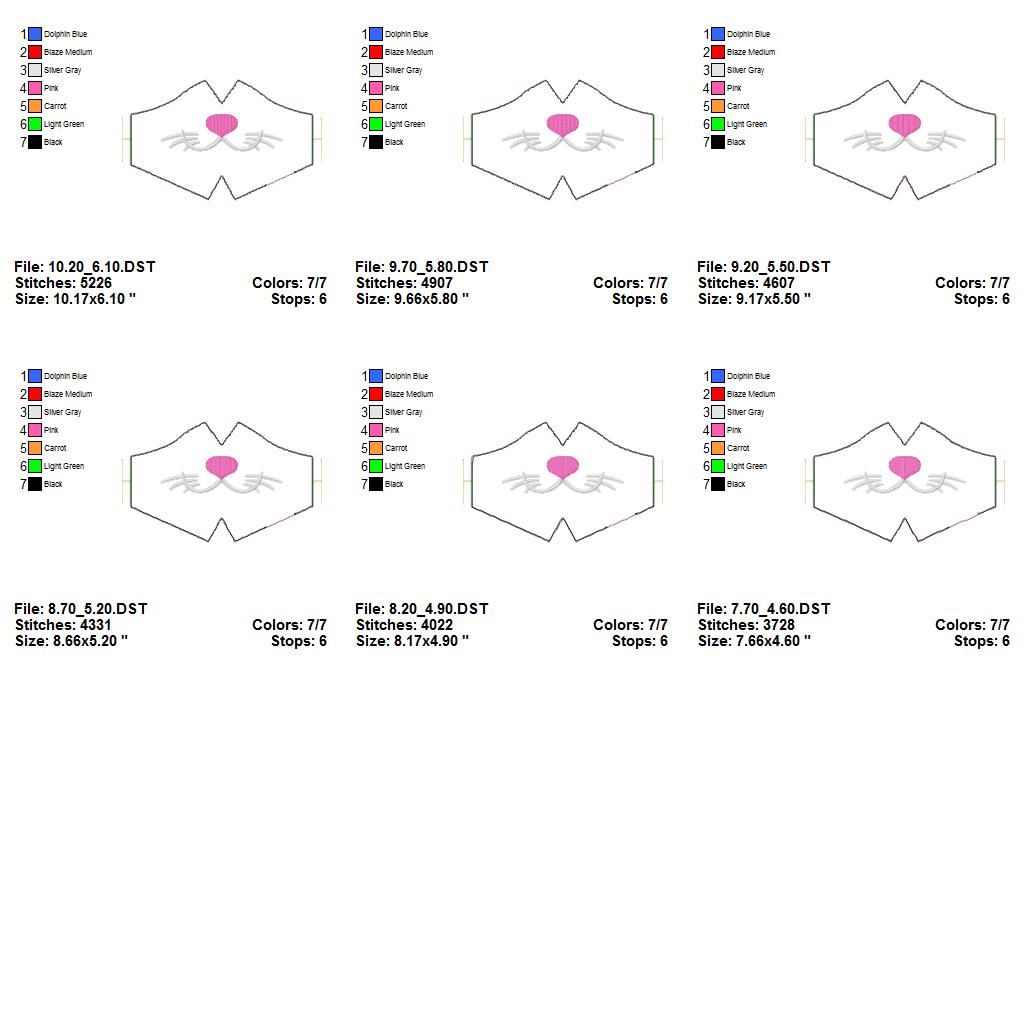 In The Hoop Face Mask Breathing mask Face Mask kids Design - Inspire Uplift