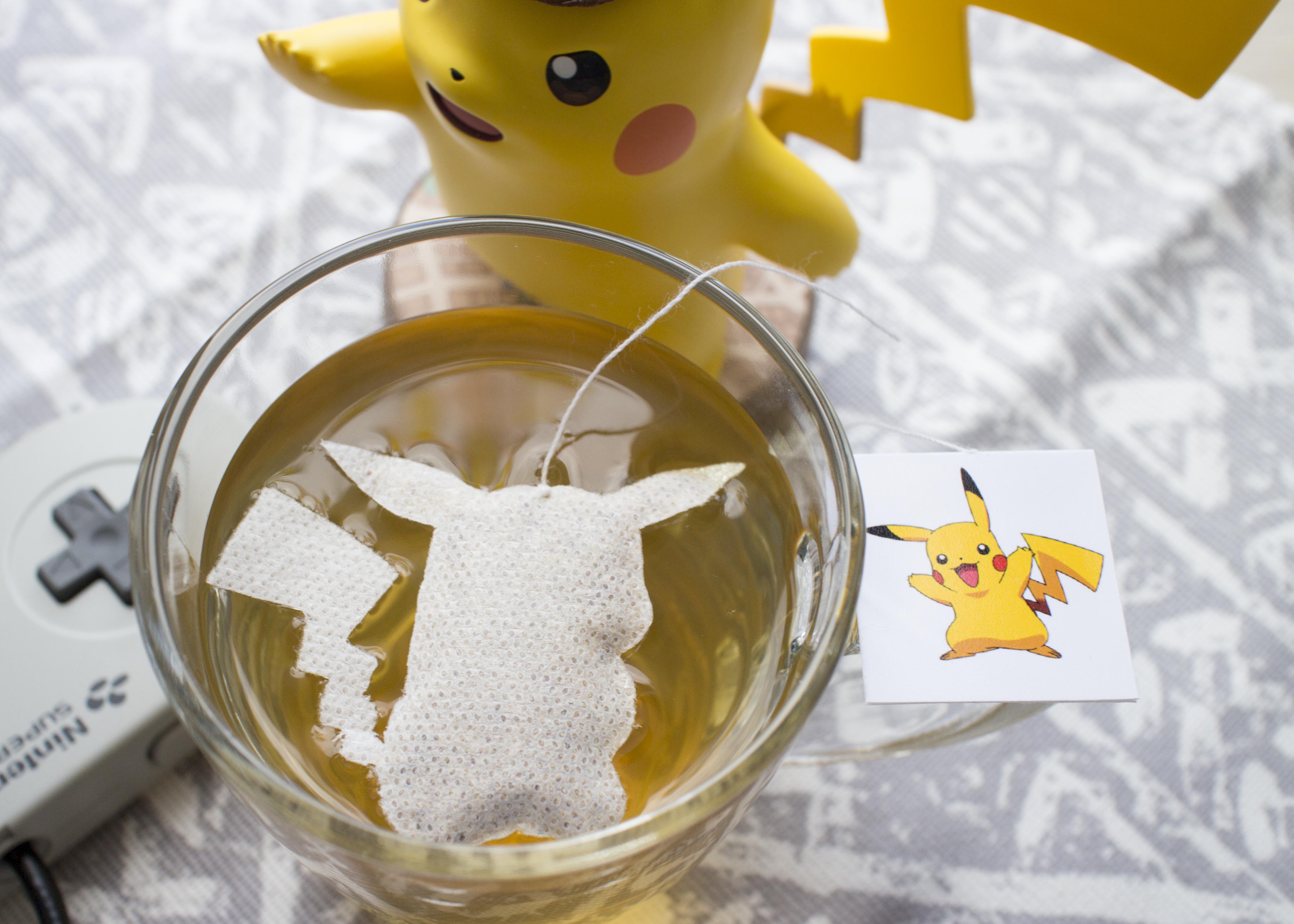 Pikachu tea bags. Set - 12 pcs. Shaped pokemon tea bags. - Inspire Uplift