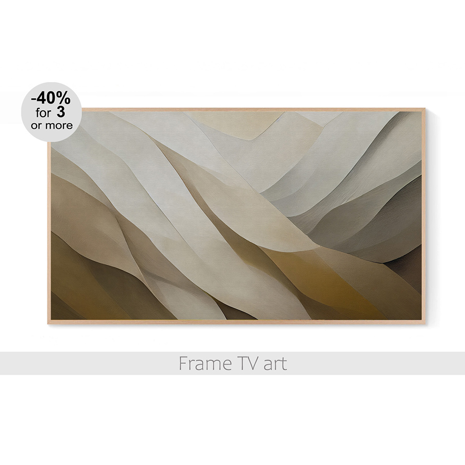 Samsung Frame Tv Art | 4K Abstract Black And Gold Flower Leaves Art For ...