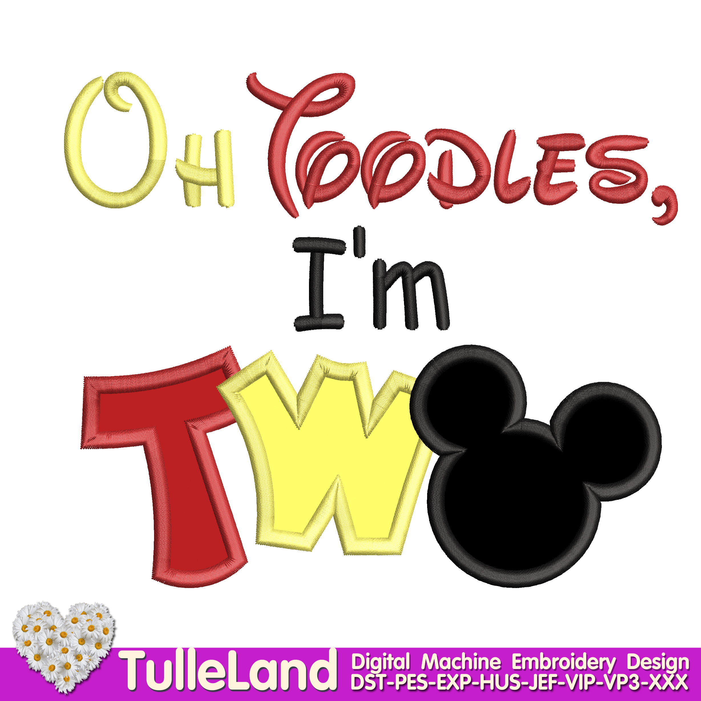 Oh Toodles, I'm TWO Mouse Birthday oh TWOdles Design - Inspire Uplift