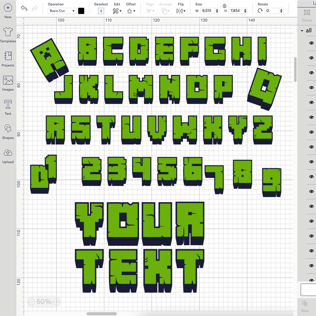 Minecraft Font Alphabet Svg Free Svg Files The Best Website