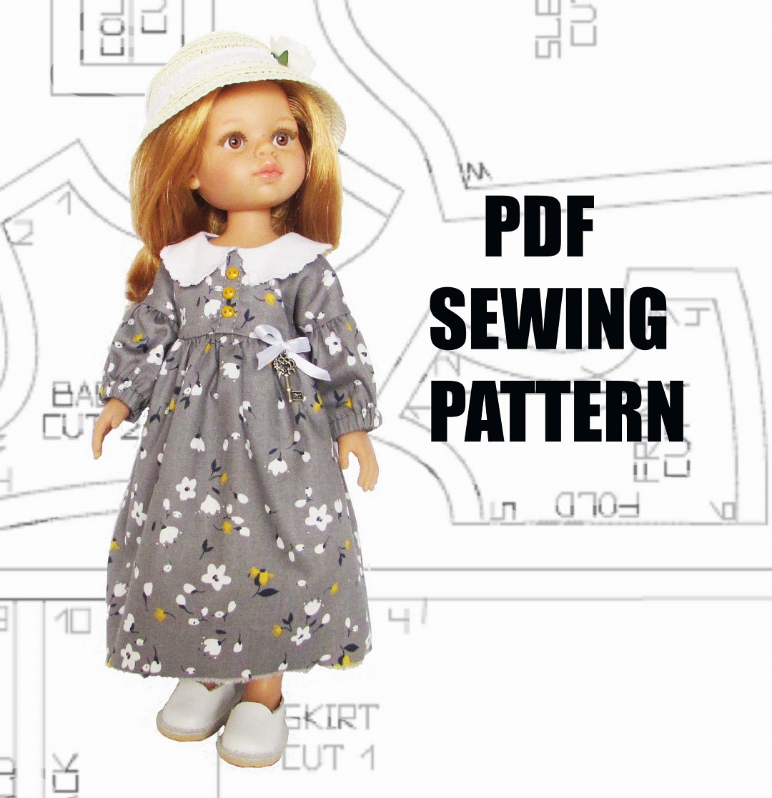Sewing pattern and instruction for Paola Reina doll, dress f | Inspire Uplift