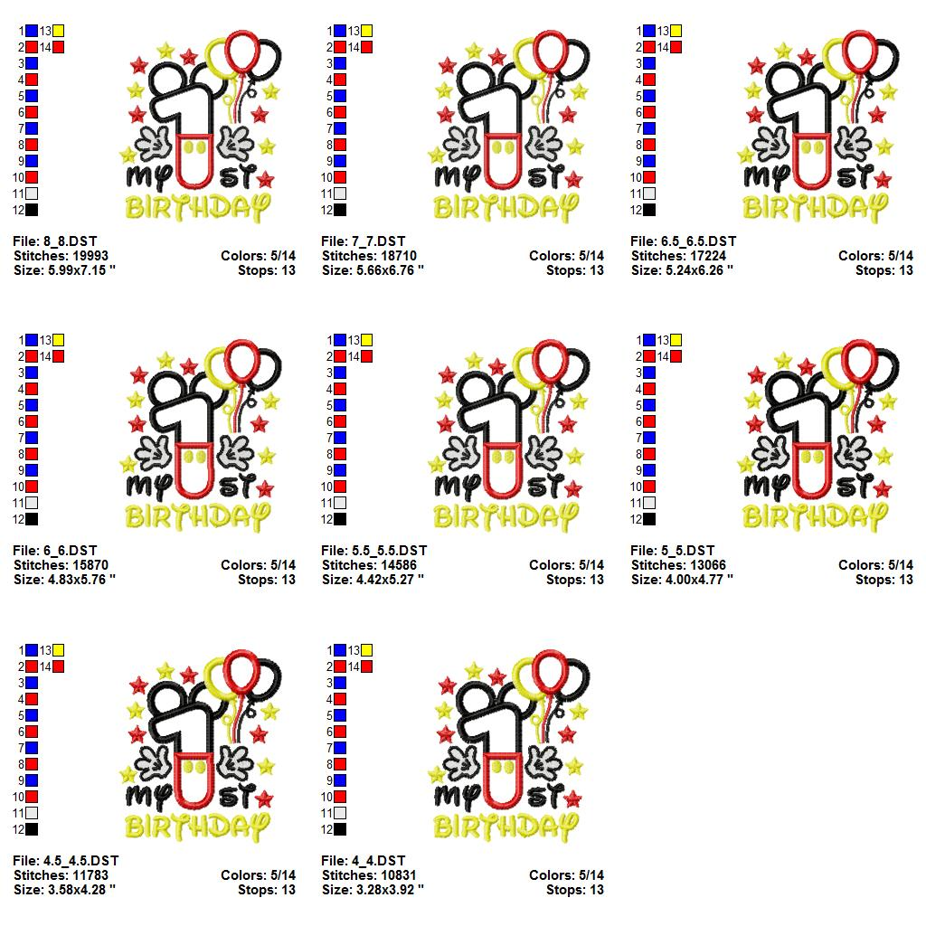 Mouse Number One Cute mouse Happy first birthday Design - Inspire Uplift