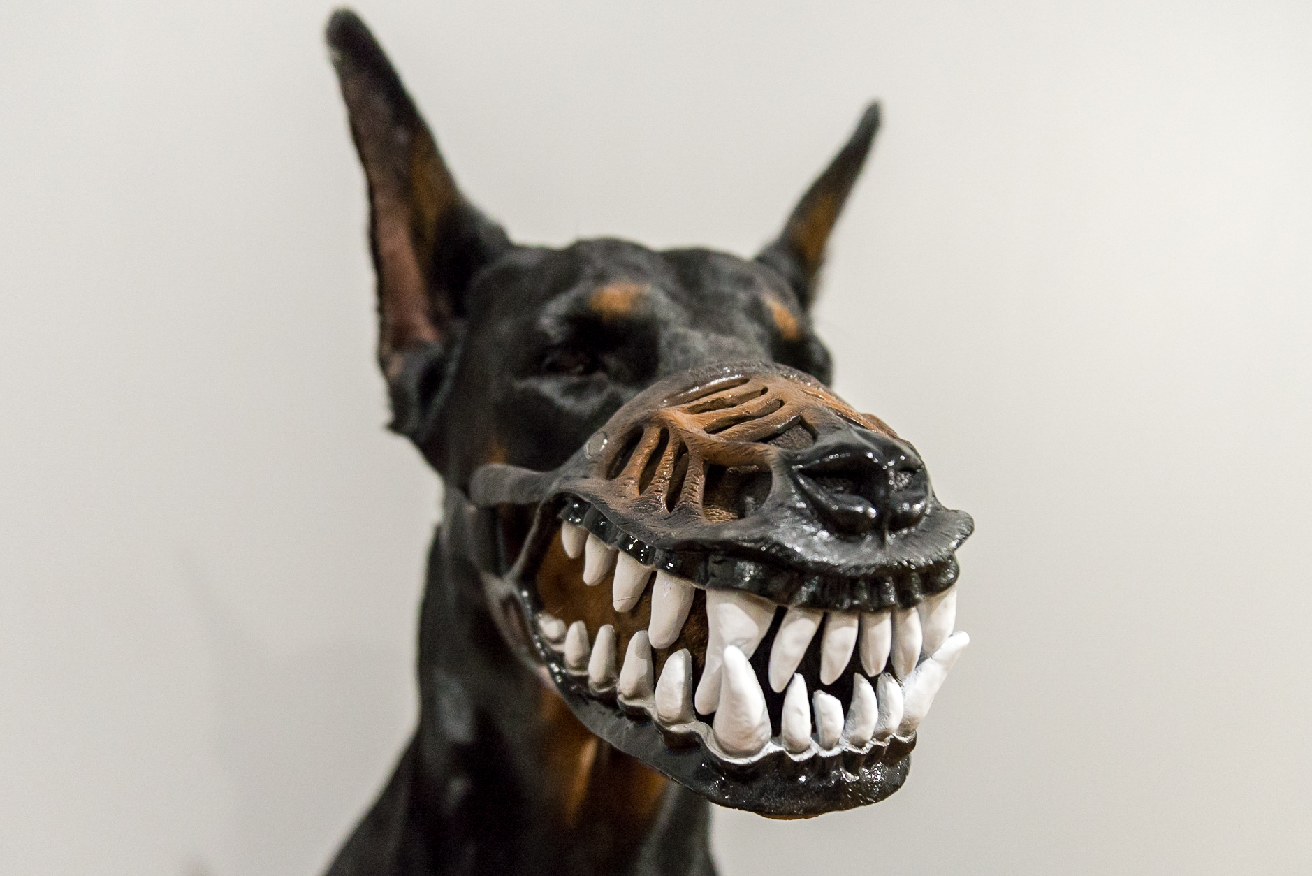 Pet Gift Werewolf Dog muzzle Scary Doberman muzzle Bloodless - Inspire ...