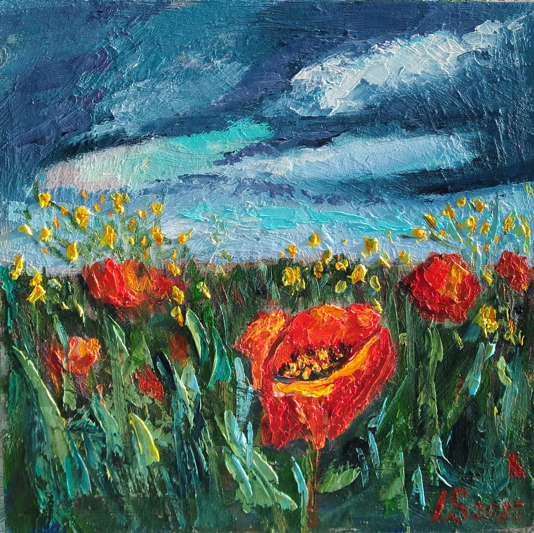 Poppy Painting Flowers Original Art Oil Painting Poppies Art - Inspire ...