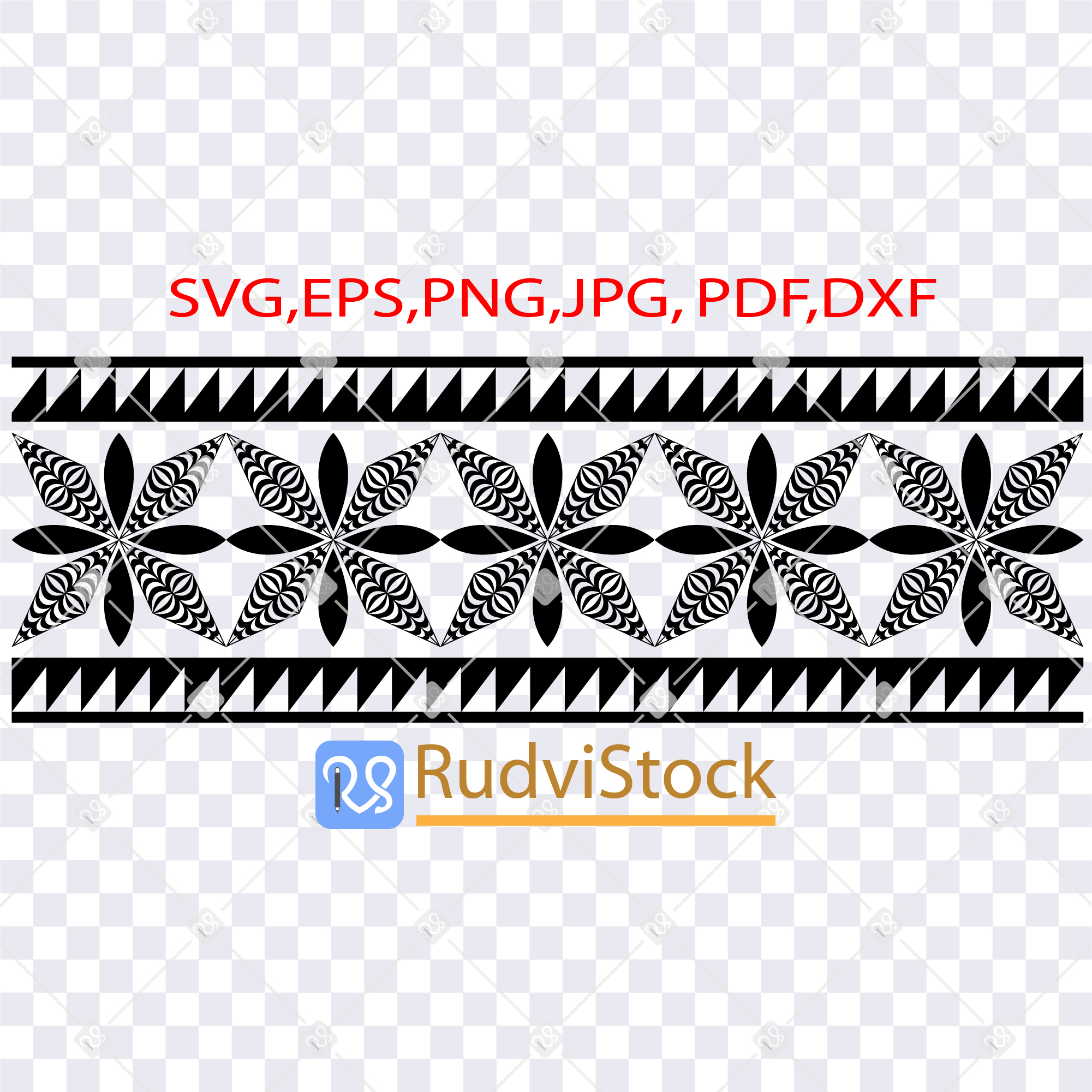 Tongan pattern tribal seamless border | Inspire Uplift