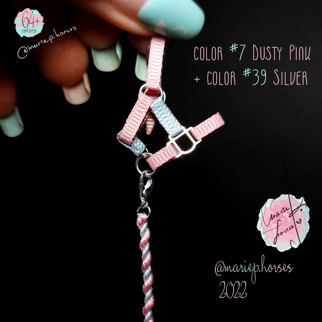 Schleich horse tack Handmade Halter Lead Rope set 64 colors - Inspire Uplift