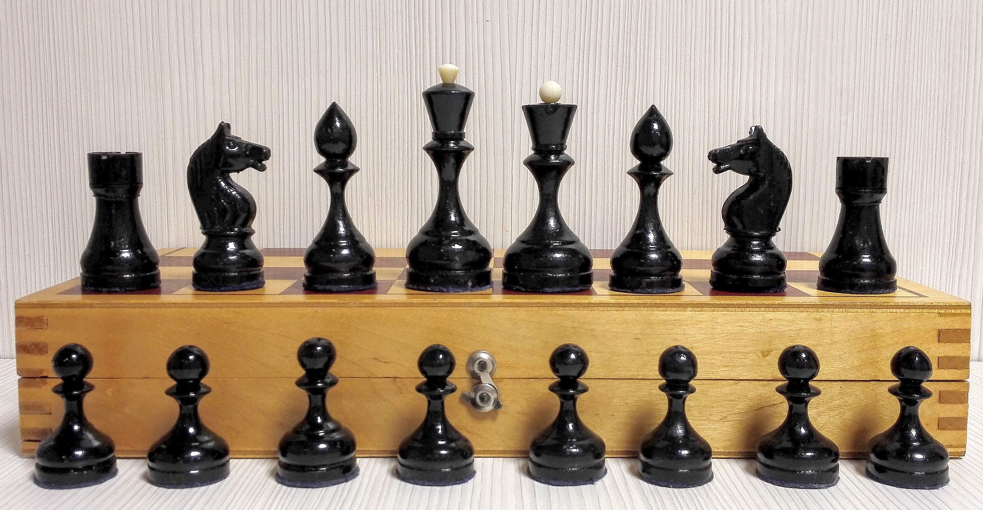 Antique Soviet Wooden Chess. Vintage chess USSR. Chess USSR - Inspire ...