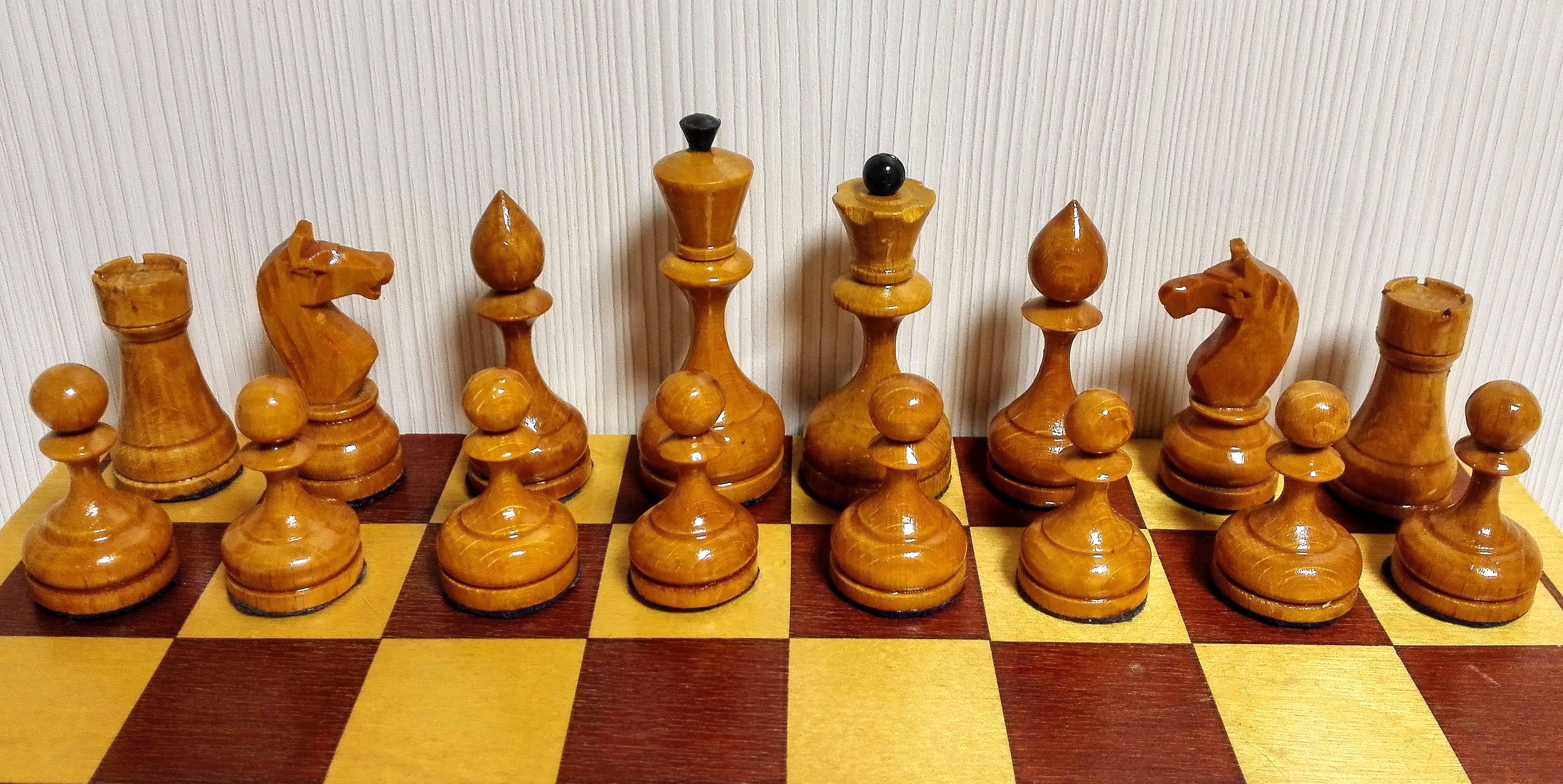Antique Soviet Wooden Chess. Vintage chess USSR. Chess USSR - Inspire ...