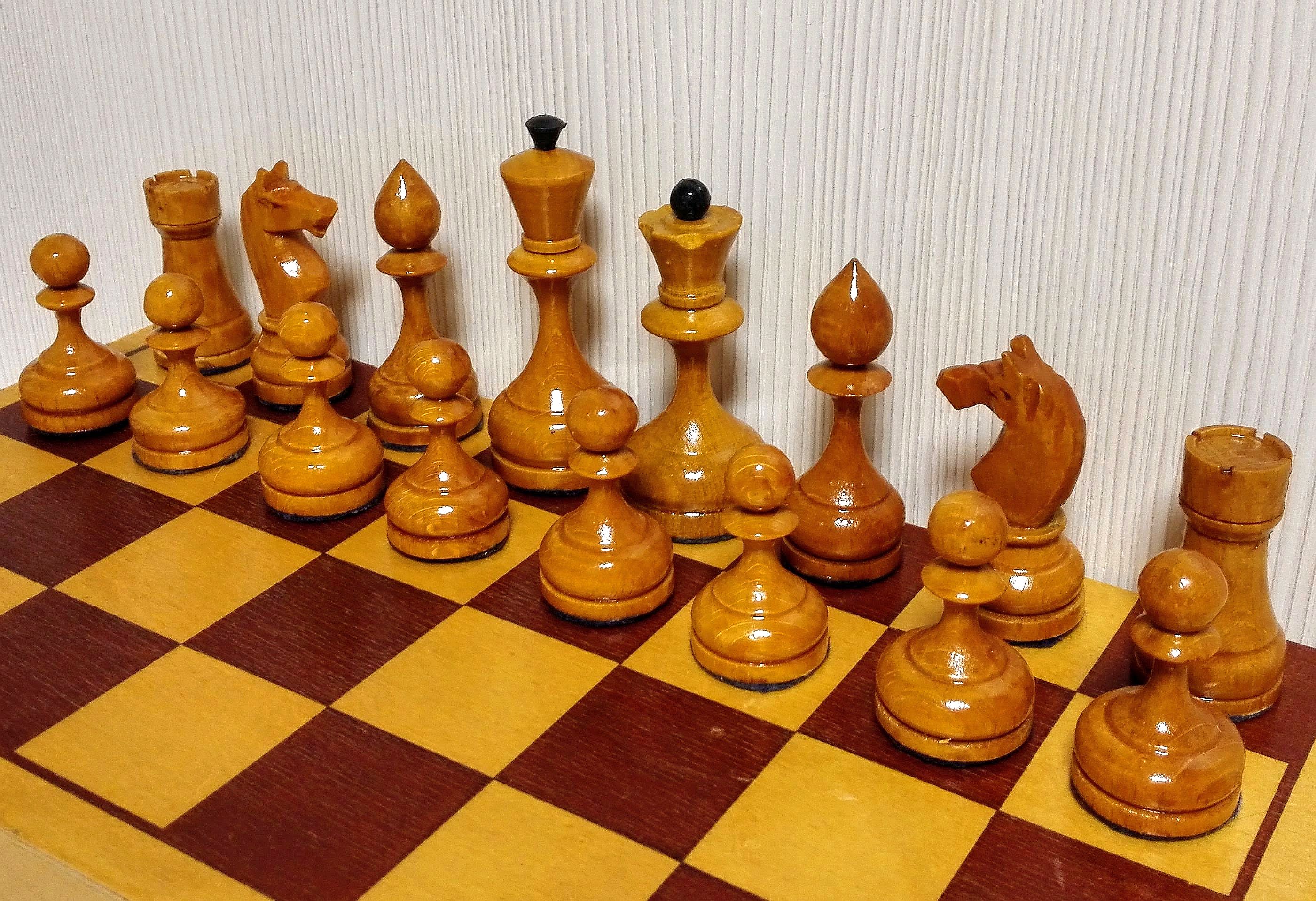 Antique Soviet Wooden Chess. Vintage chess USSR. Chess USSR - Inspire ...