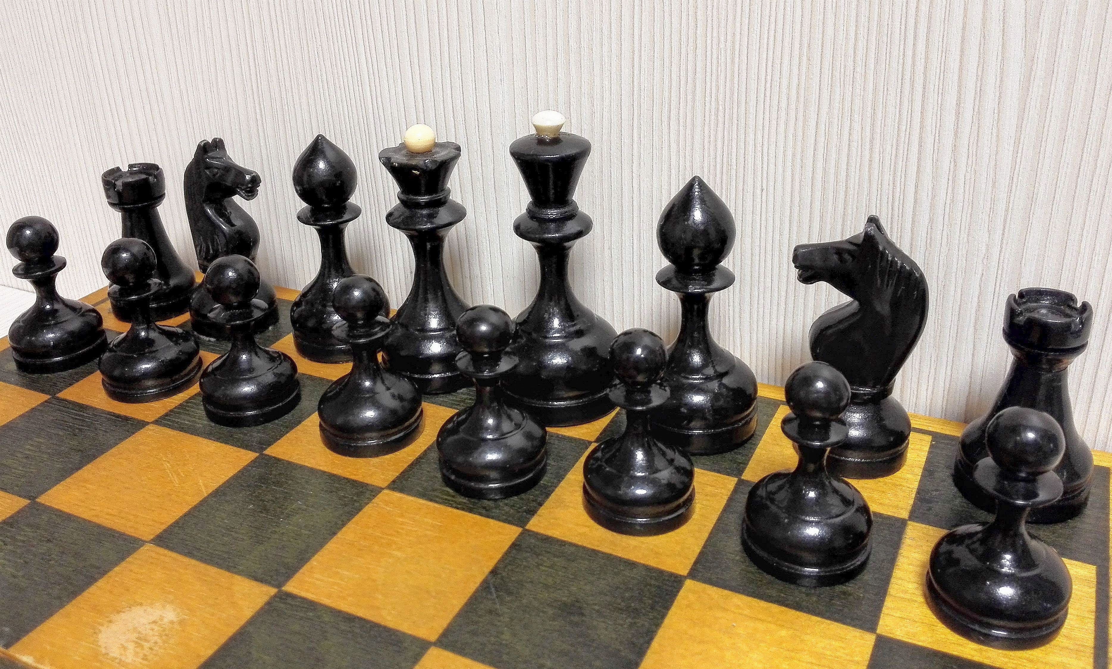 Antique Soviet Wooden Chess set. Russian chess. Chess USSR - Inspire Uplift