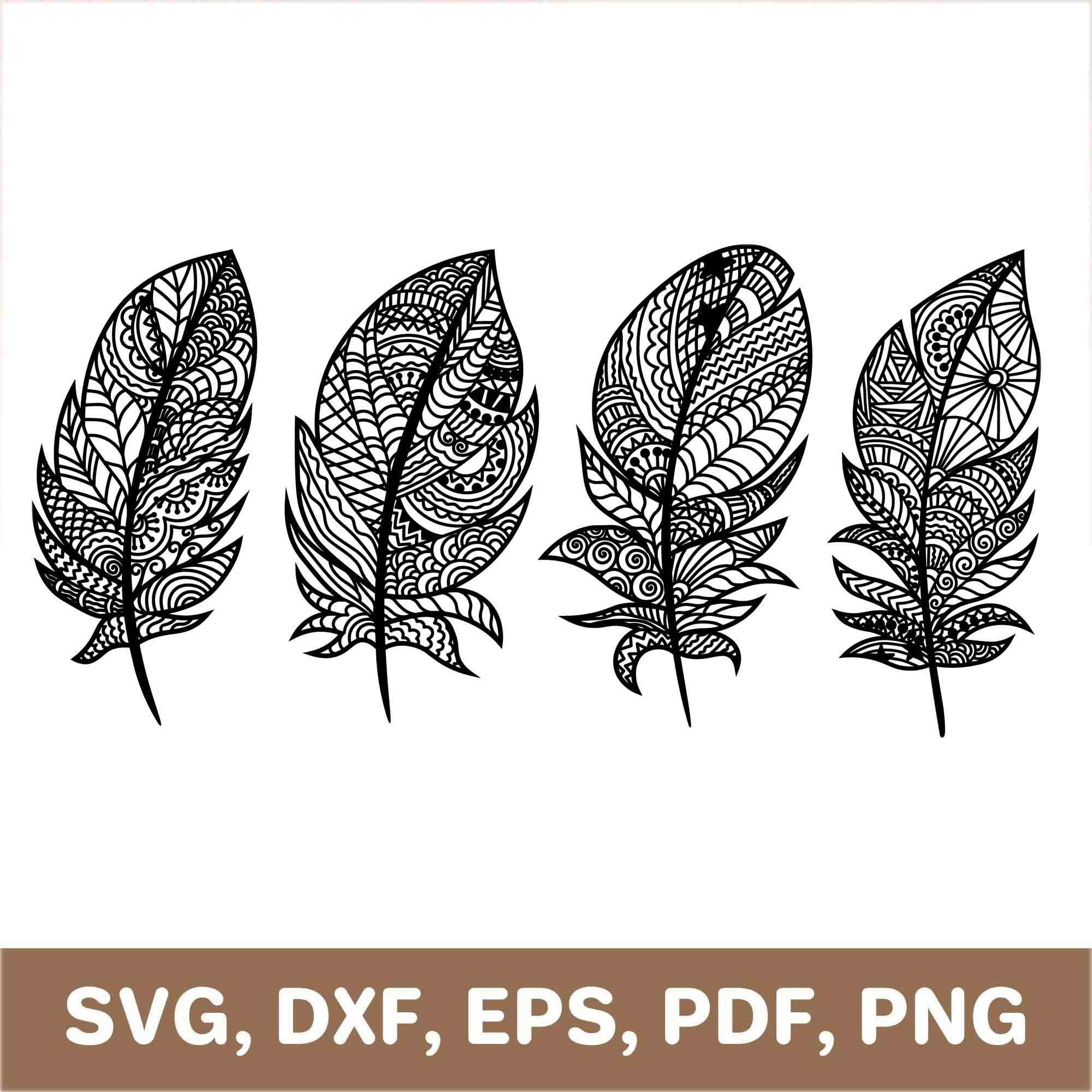 Feather svg, feather template, feather dxf, feather png, fea | Inspire ...