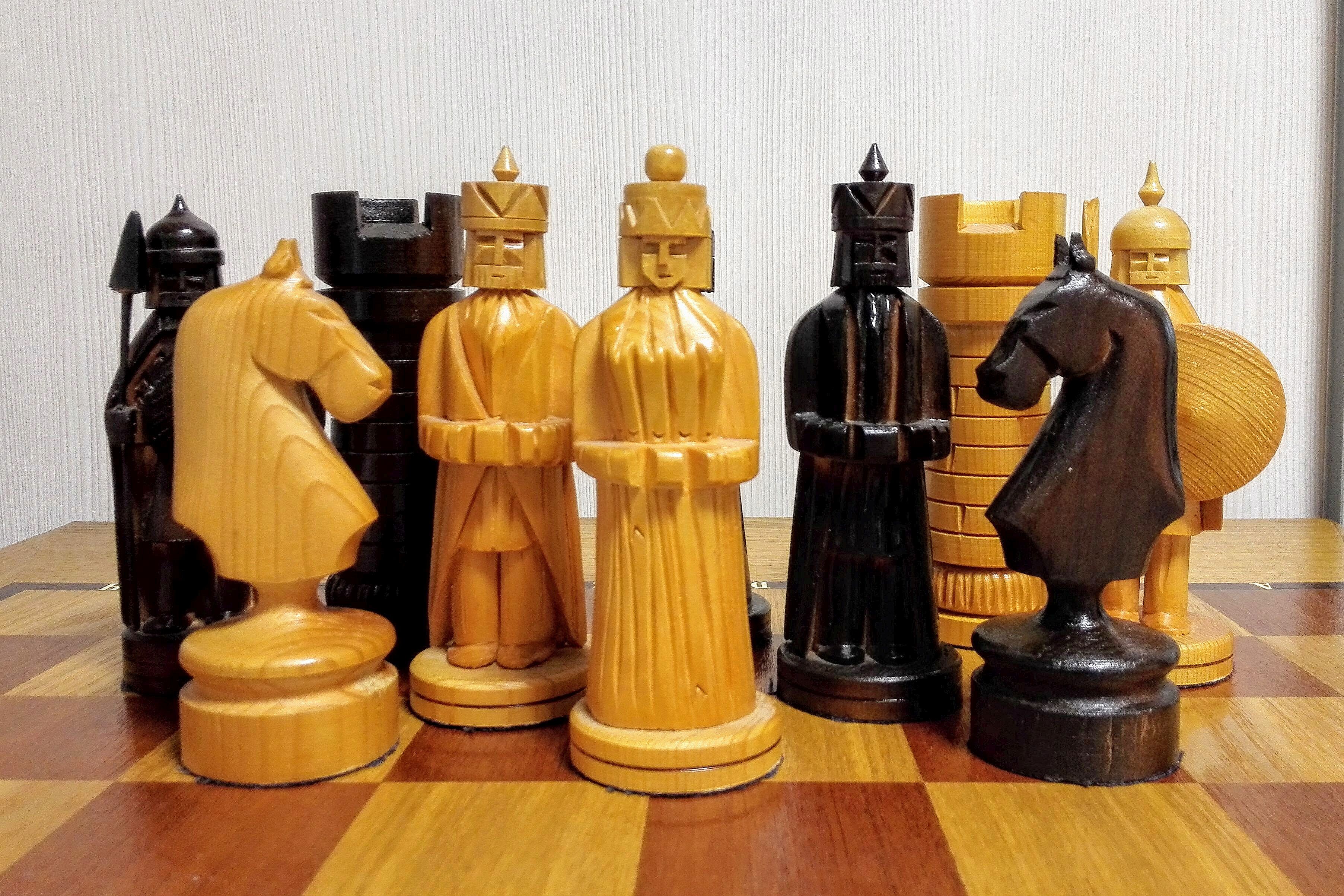 Unique Antique Soviet Chess Handmade. Vintage Russian Chess | Inspire ...