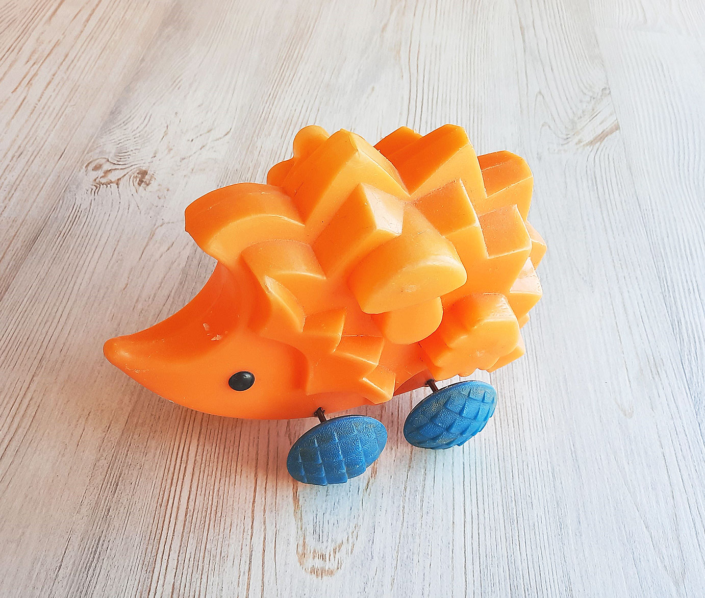 Soviet vintage Hedgehog push toy on the wheels | Inspire Uplift