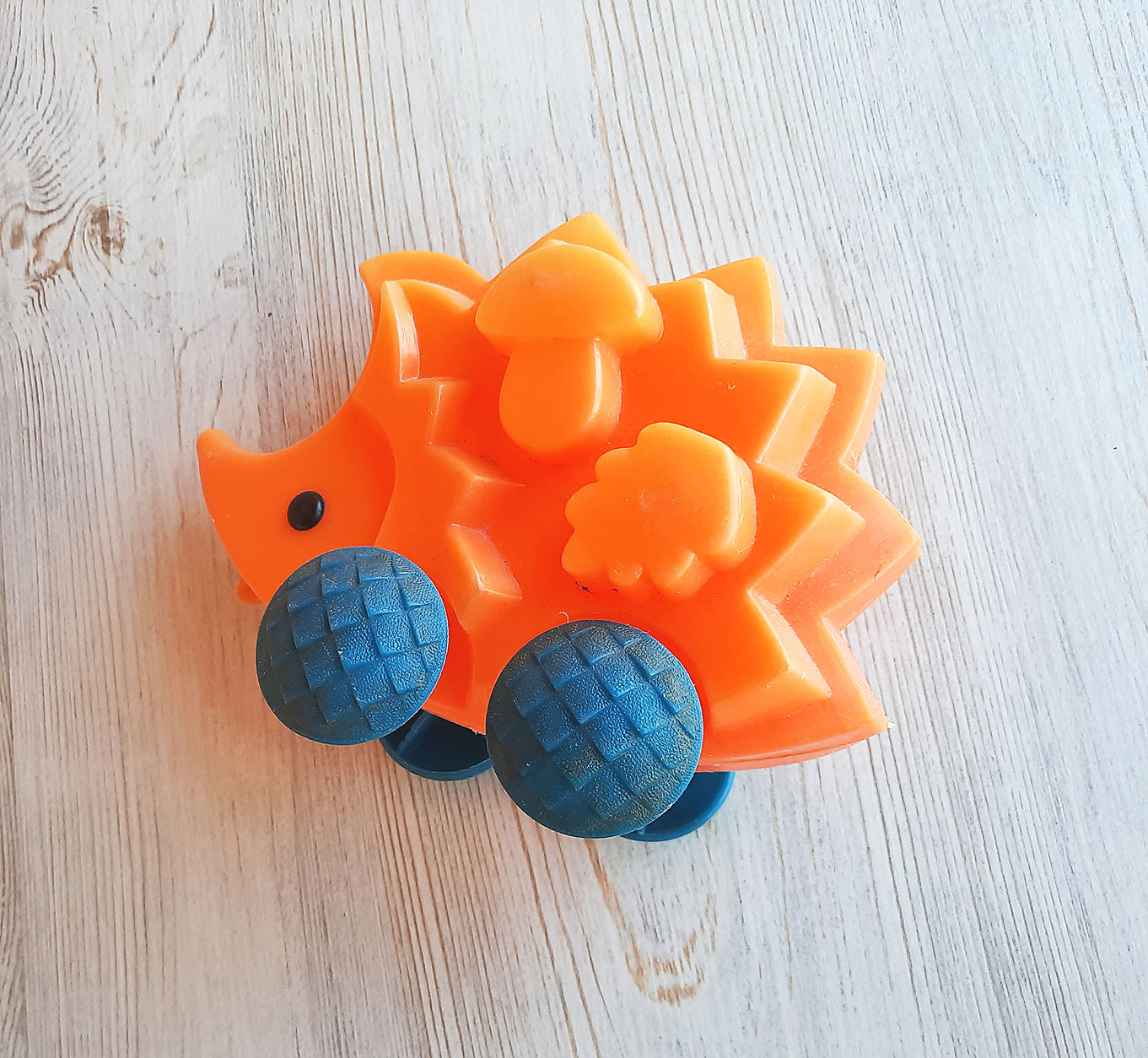 Soviet vintage Hedgehog push toy on the wheels - Inspire Uplift