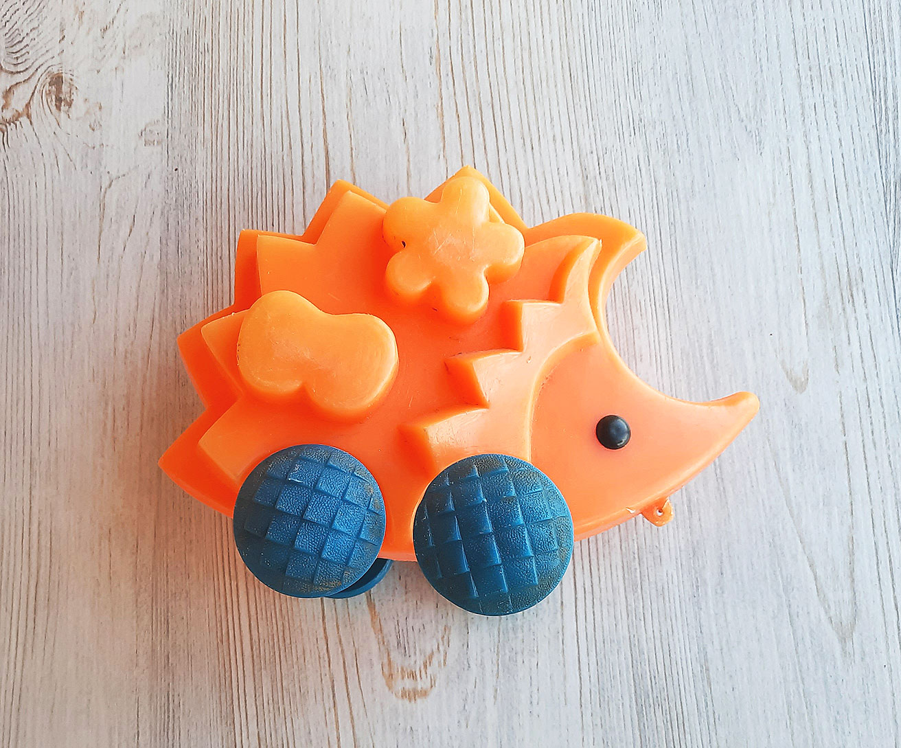 Soviet vintage Hedgehog push toy on the wheels - Inspire Uplift