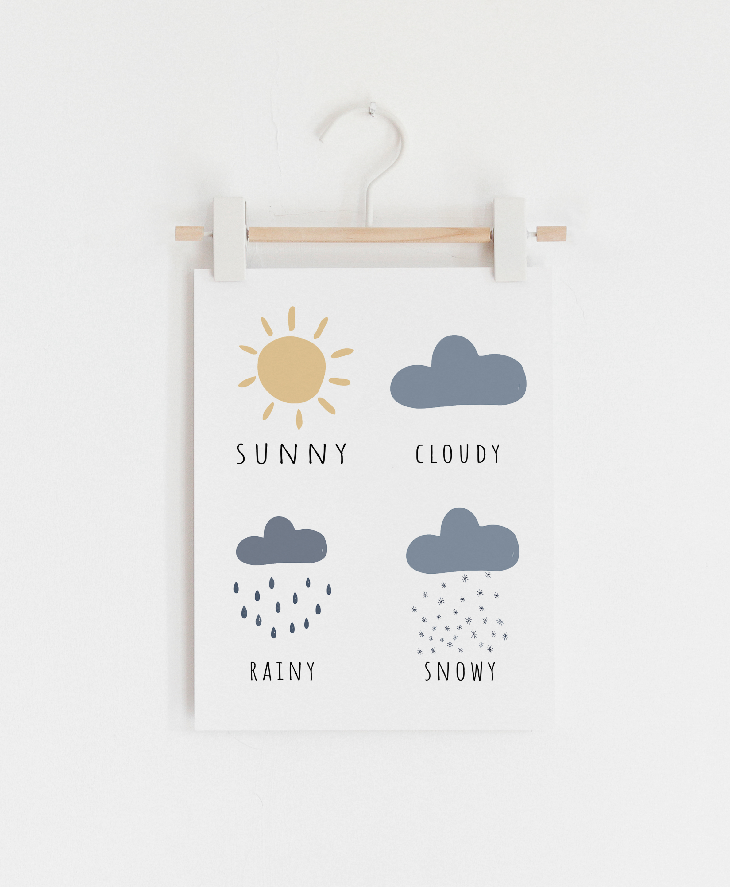 Weather wall art, Weather kids print, Weather printable wall - Inspire ...