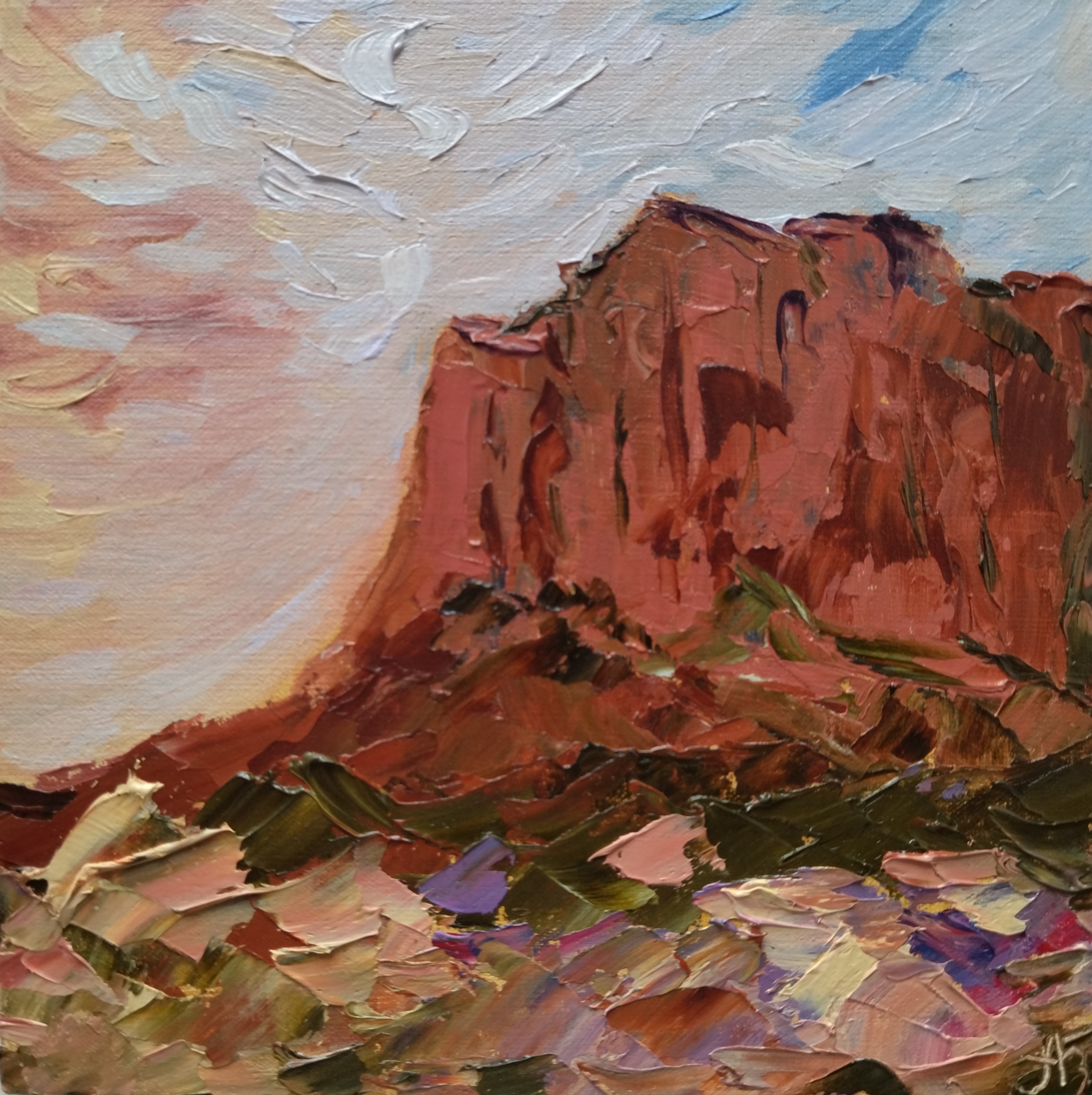 Arizona Landscape Original Oil Painting Sonoran Desert Artwo | Inspire ...