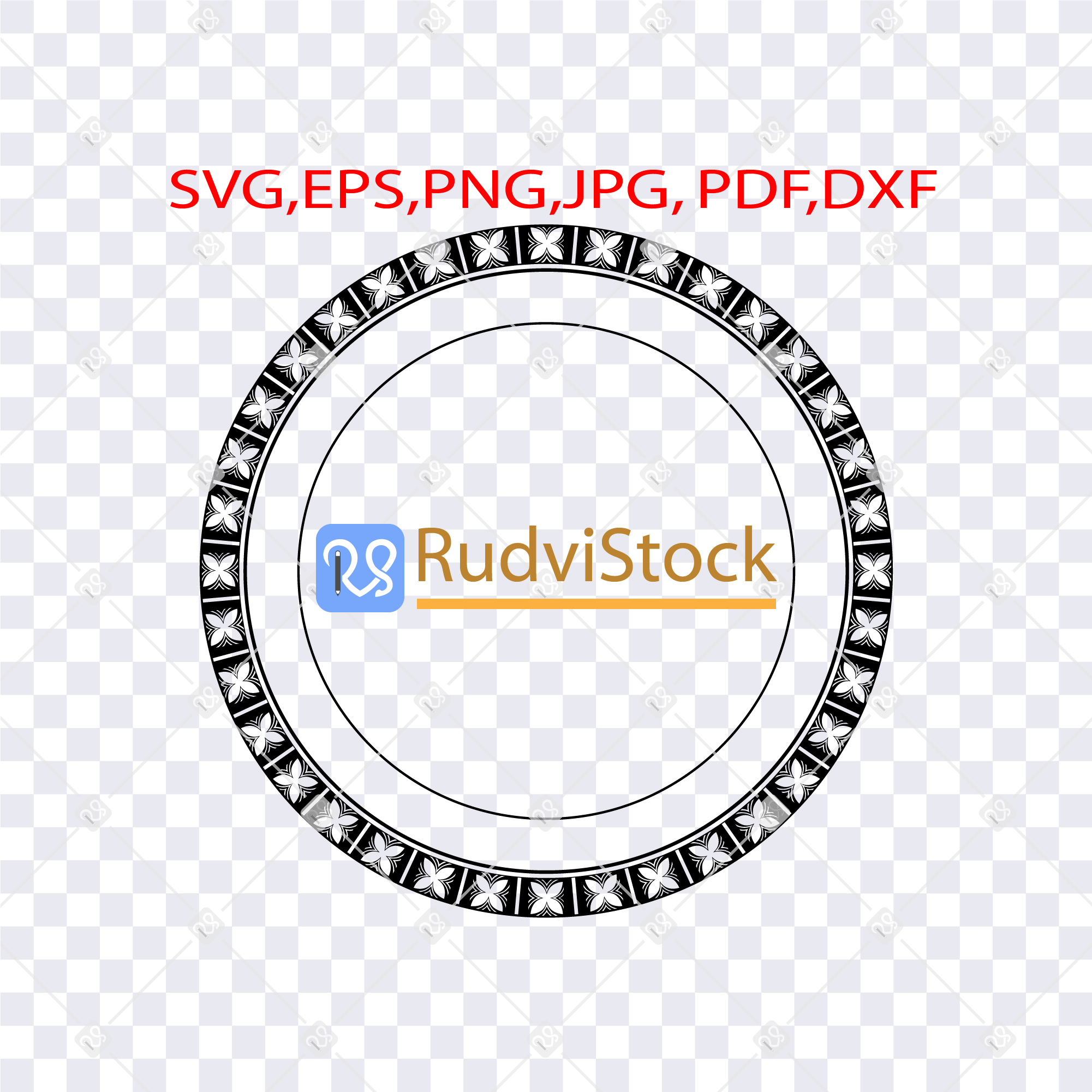 Samoan circle frame border stencil | Inspire Uplift