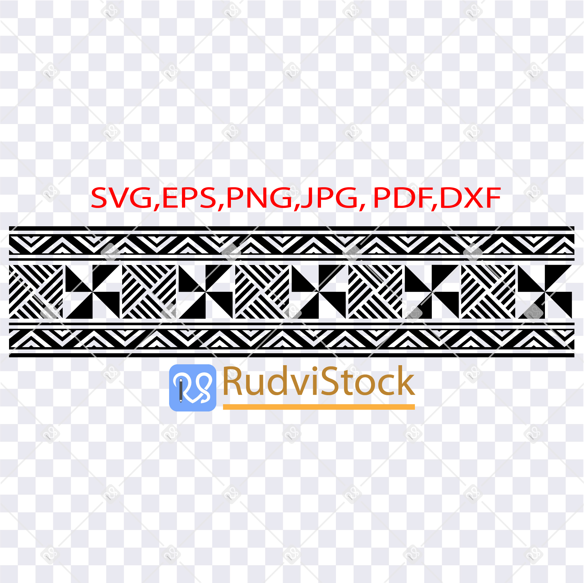 Tongan border seamless stencil | Inspire Uplift