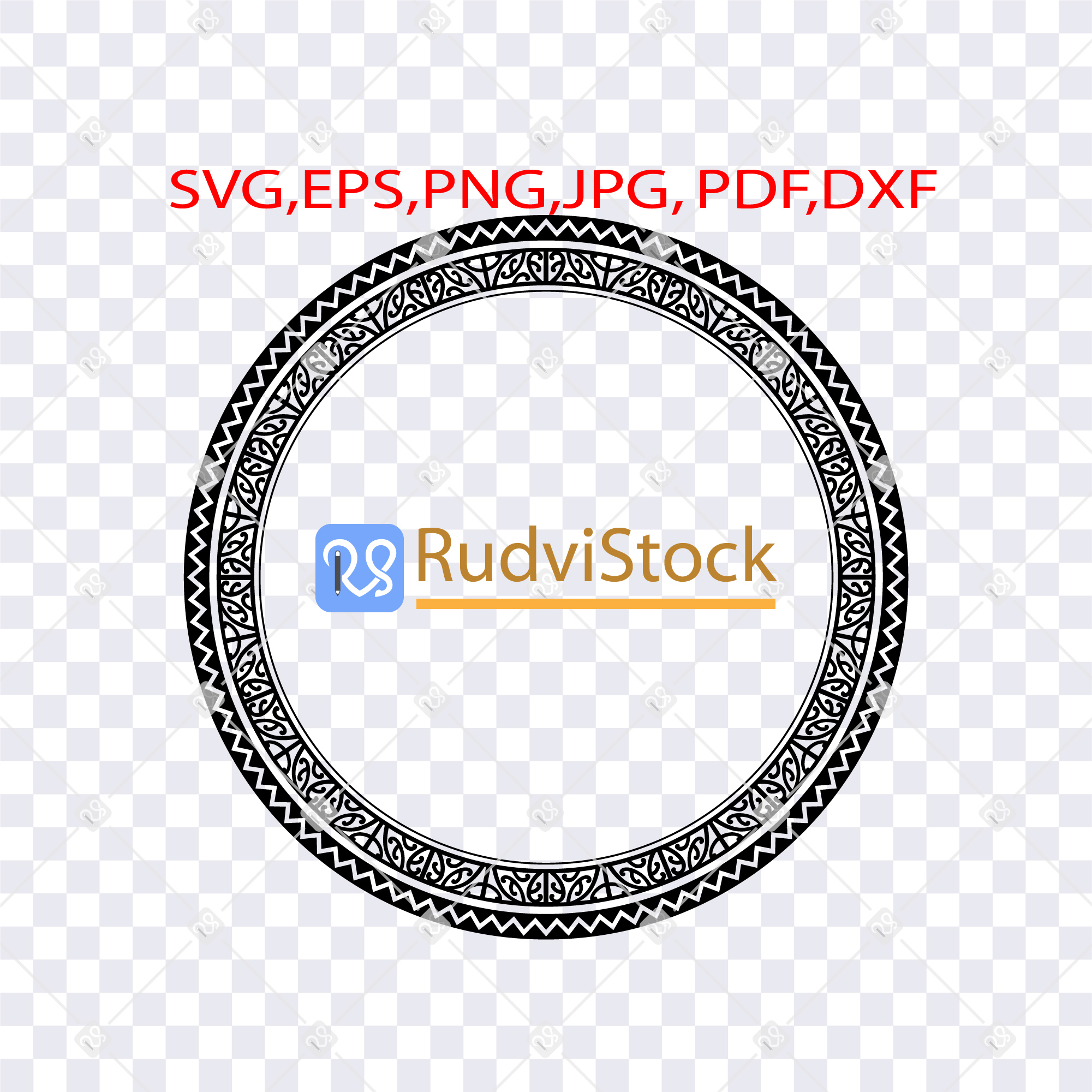 Maori circle border stencil - Inspire Uplift