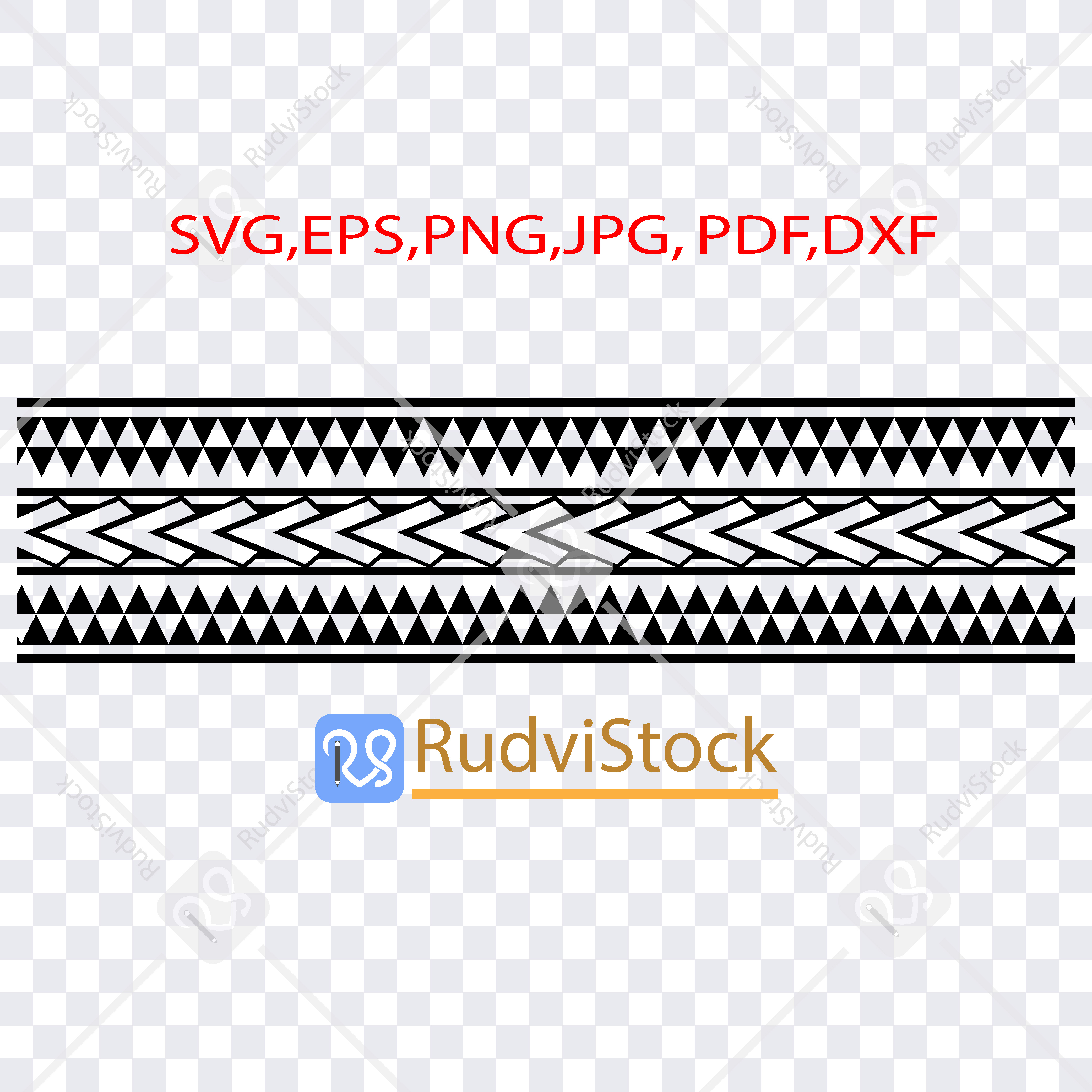 Samoan decorative pattern tribal tattoo design border - Inspire Uplift