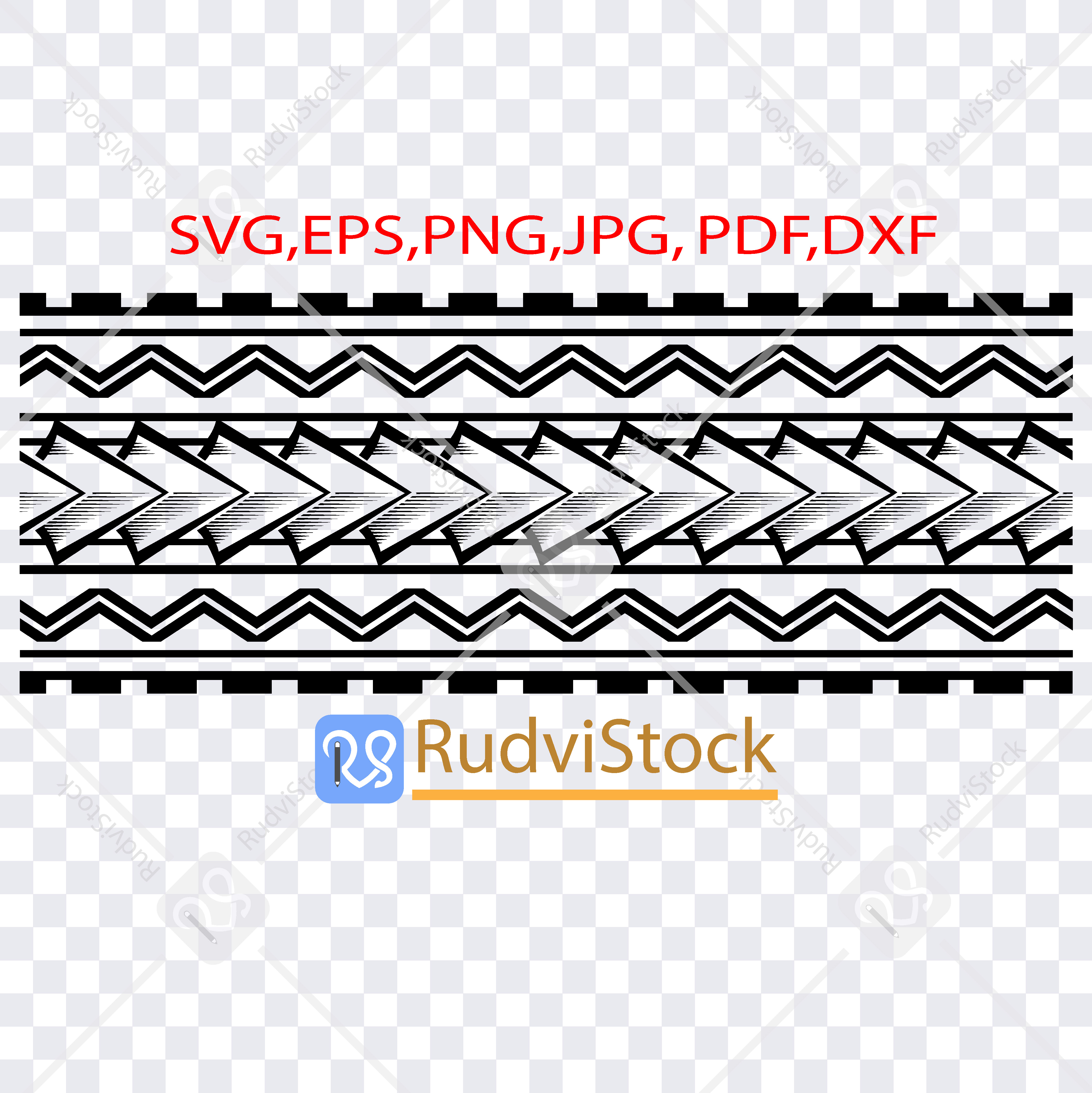 Samoan tribal tattoo design pattern border | Inspire Uplift