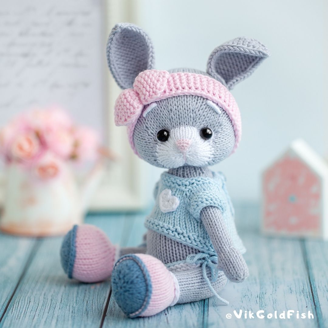 Knitted toy Pattern, Knitted Rabbit Pattern, Knitting Rabbit - Inspire ...