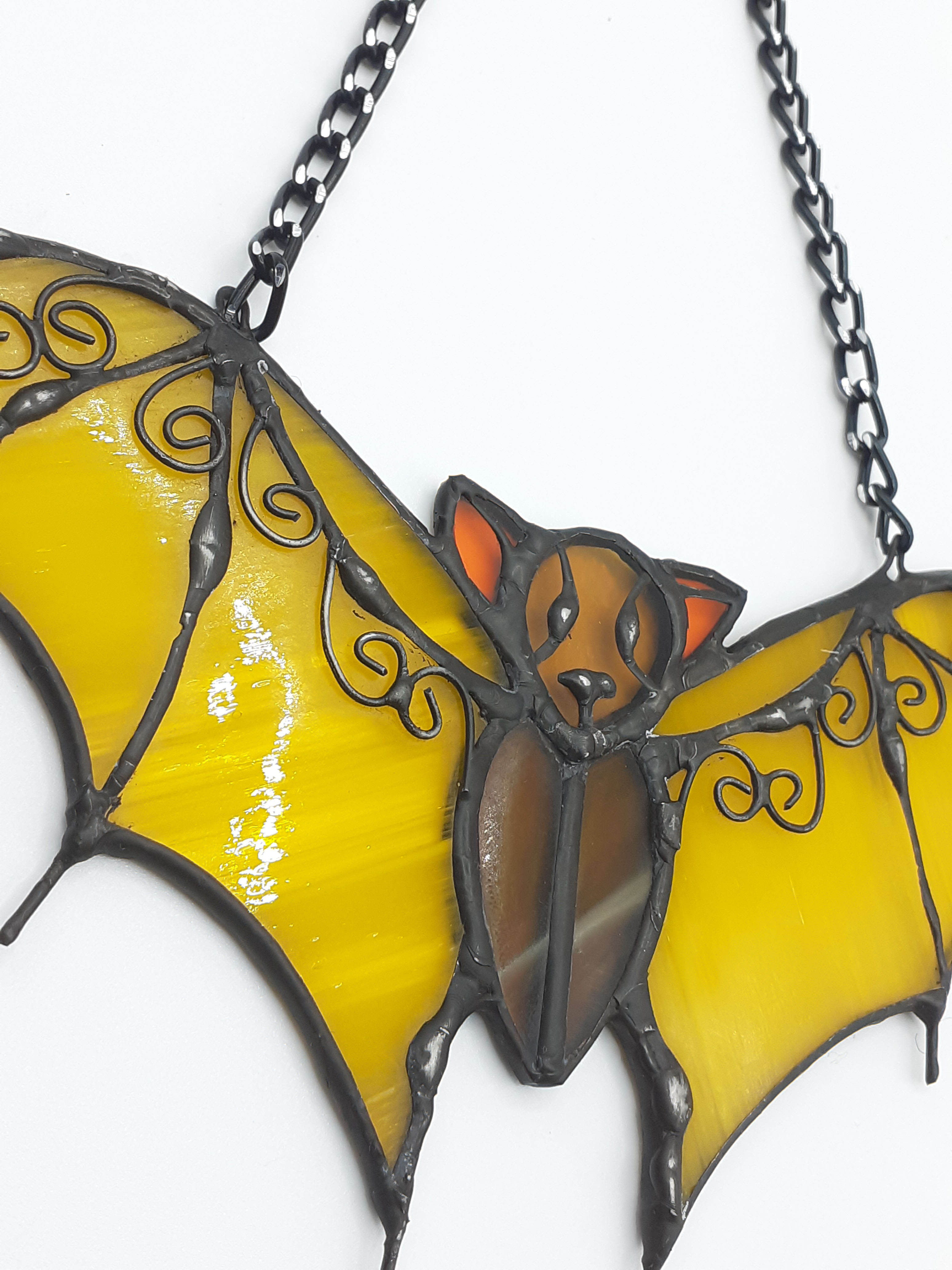 Stained Glass Bat, Stained Glass Window Hanging Bats, Staine - Inspire ...
