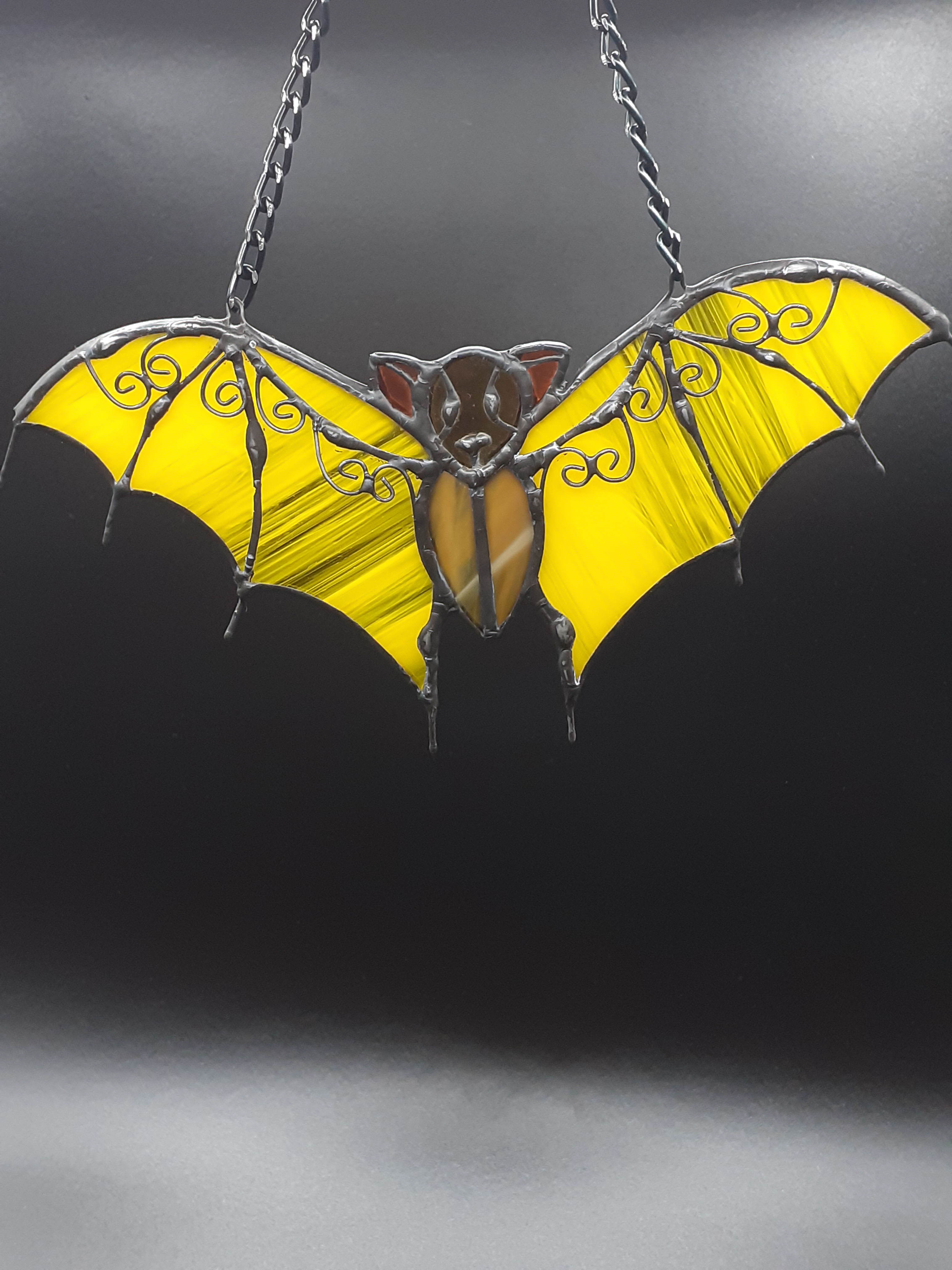 Stained Glass Bat, Stained Glass Window Hanging Bats, Staine - Inspire ...