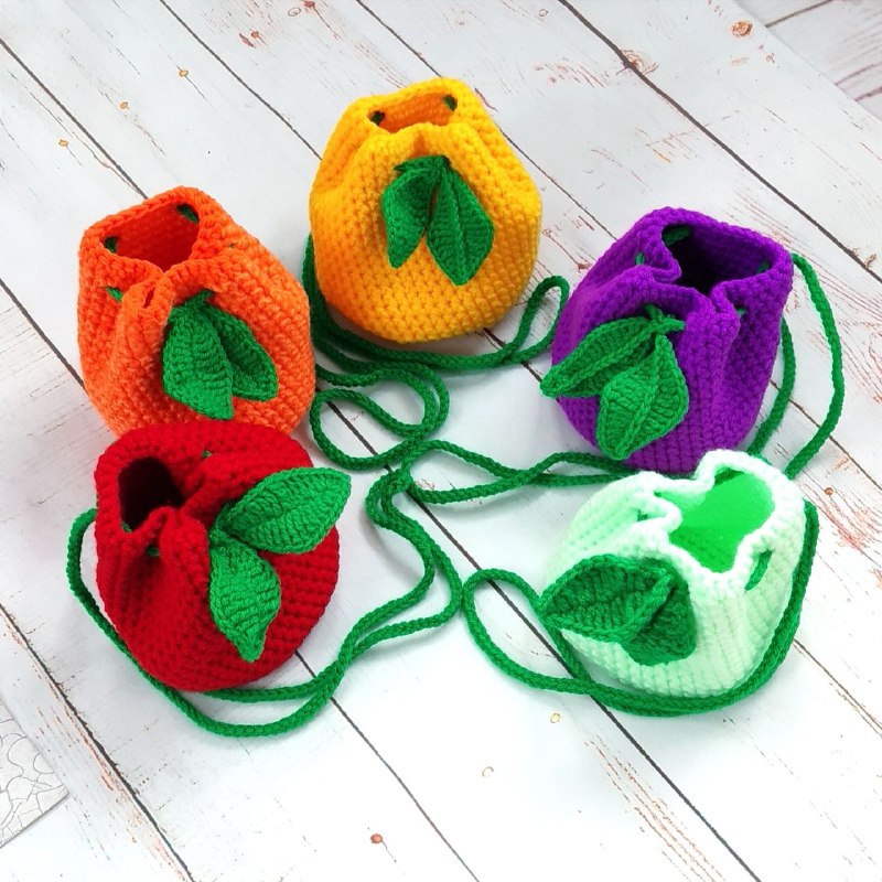 Cute coin pouch mini fruit bag, brightly colored pouch with - Inspire ...