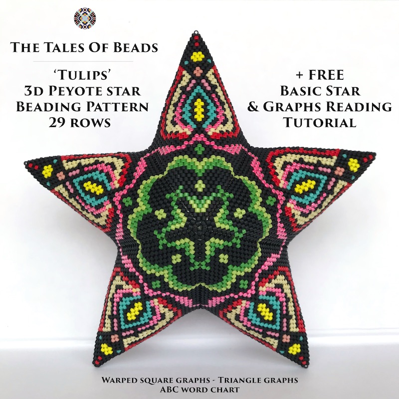 PDF Tulips 3D Peyote Star Beading Pattern / Folk Beaded Star - Inspire ...