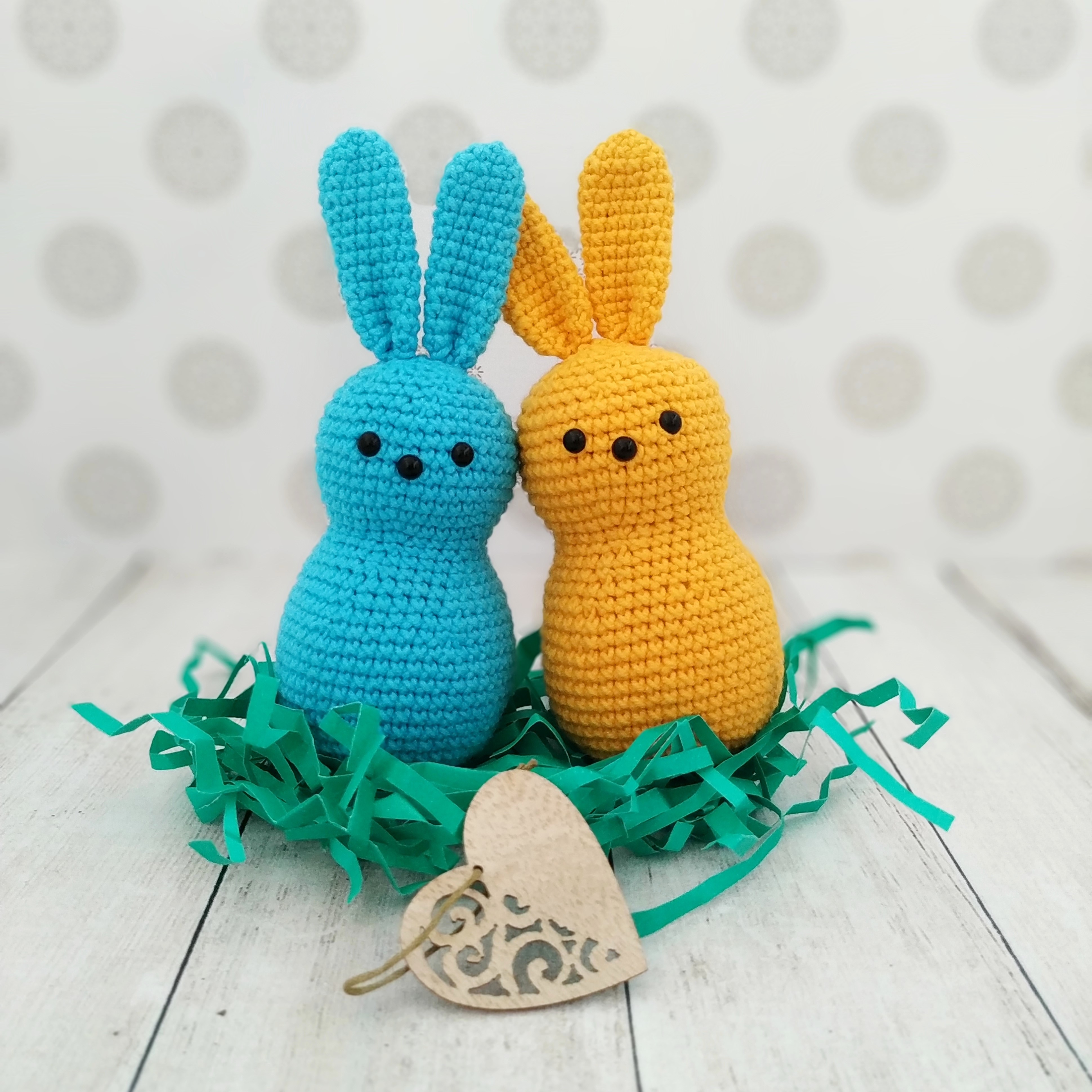 Crochet bunny peeps pattern, Easter amigurumi bunny pdf | Inspire Uplift