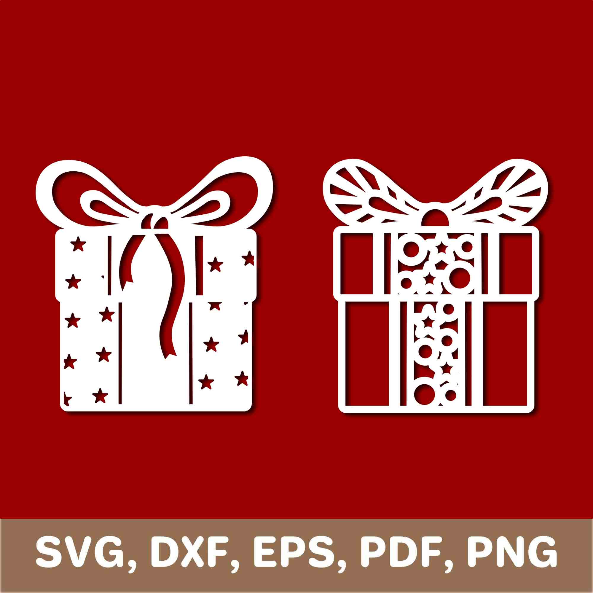 Gift box svg, gift box template, gift box dxf, gift box png, | Inspire ...