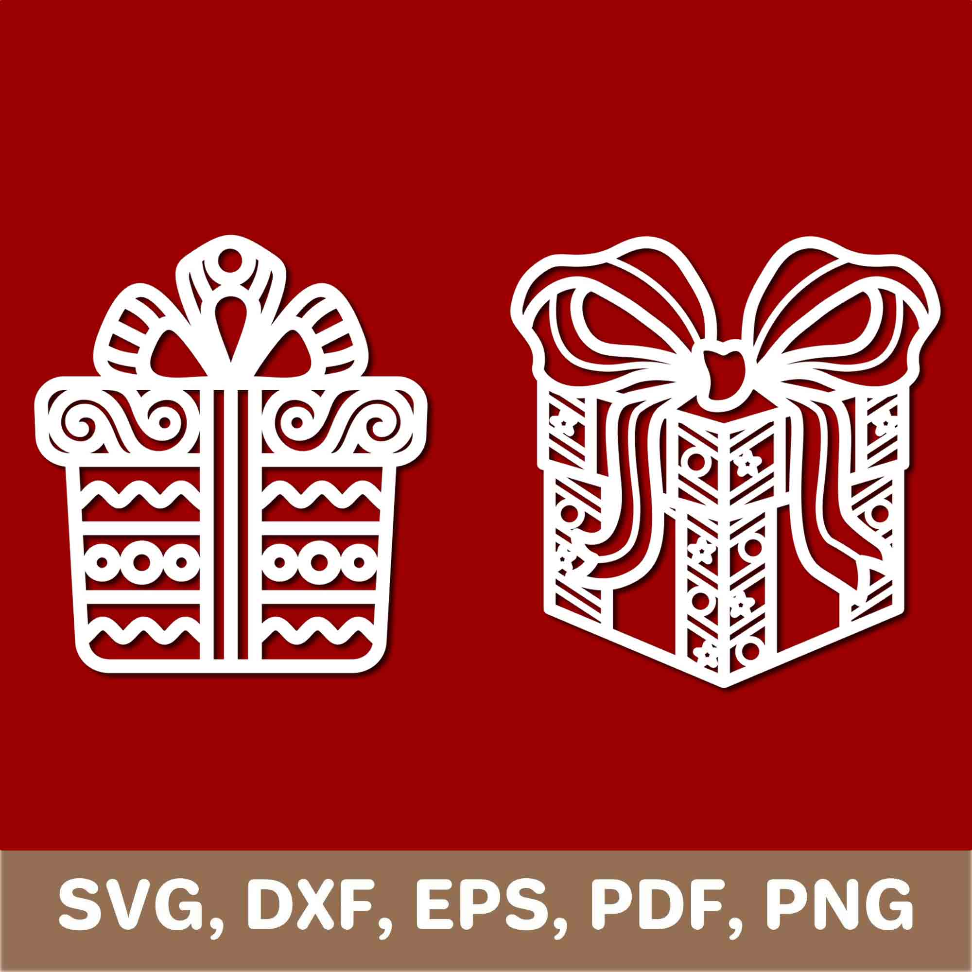 Gift box svg, gift box template, gift box dxf, gift box png, | Inspire ...
