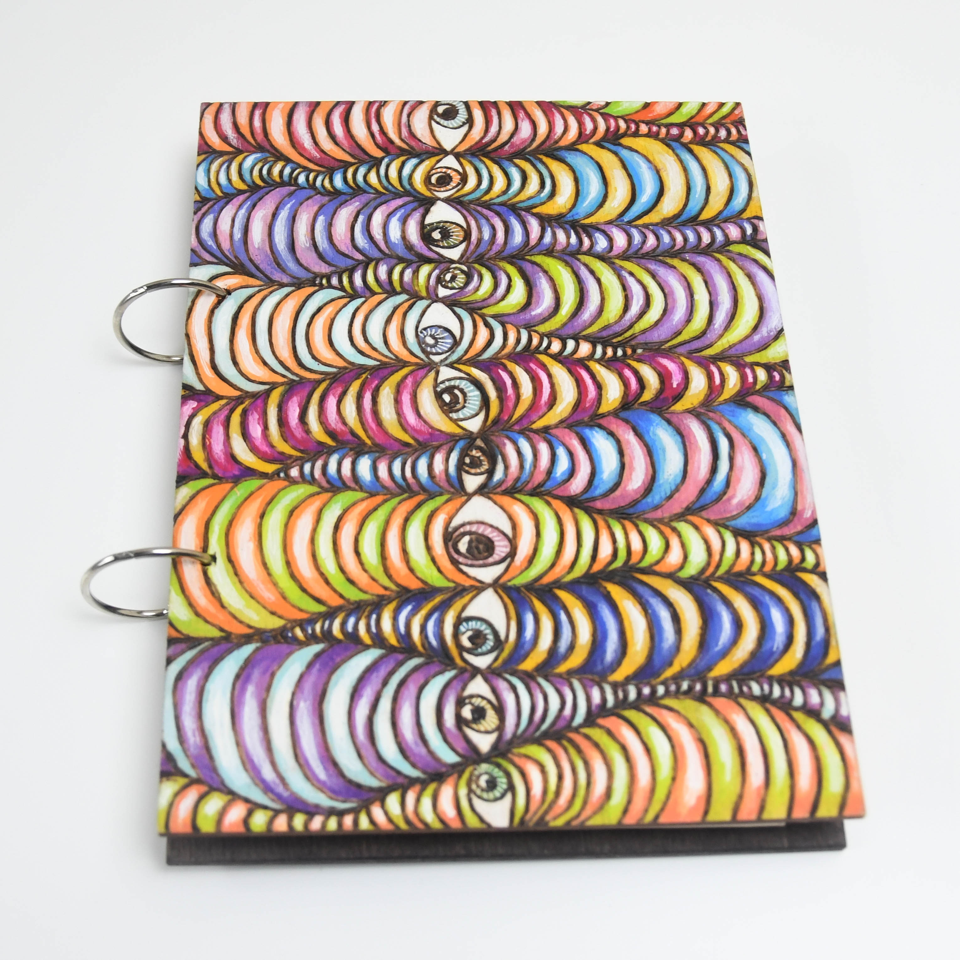 Eyes - A5 wood book Wood burning Pyrography sketchpad A per | Inspire ...