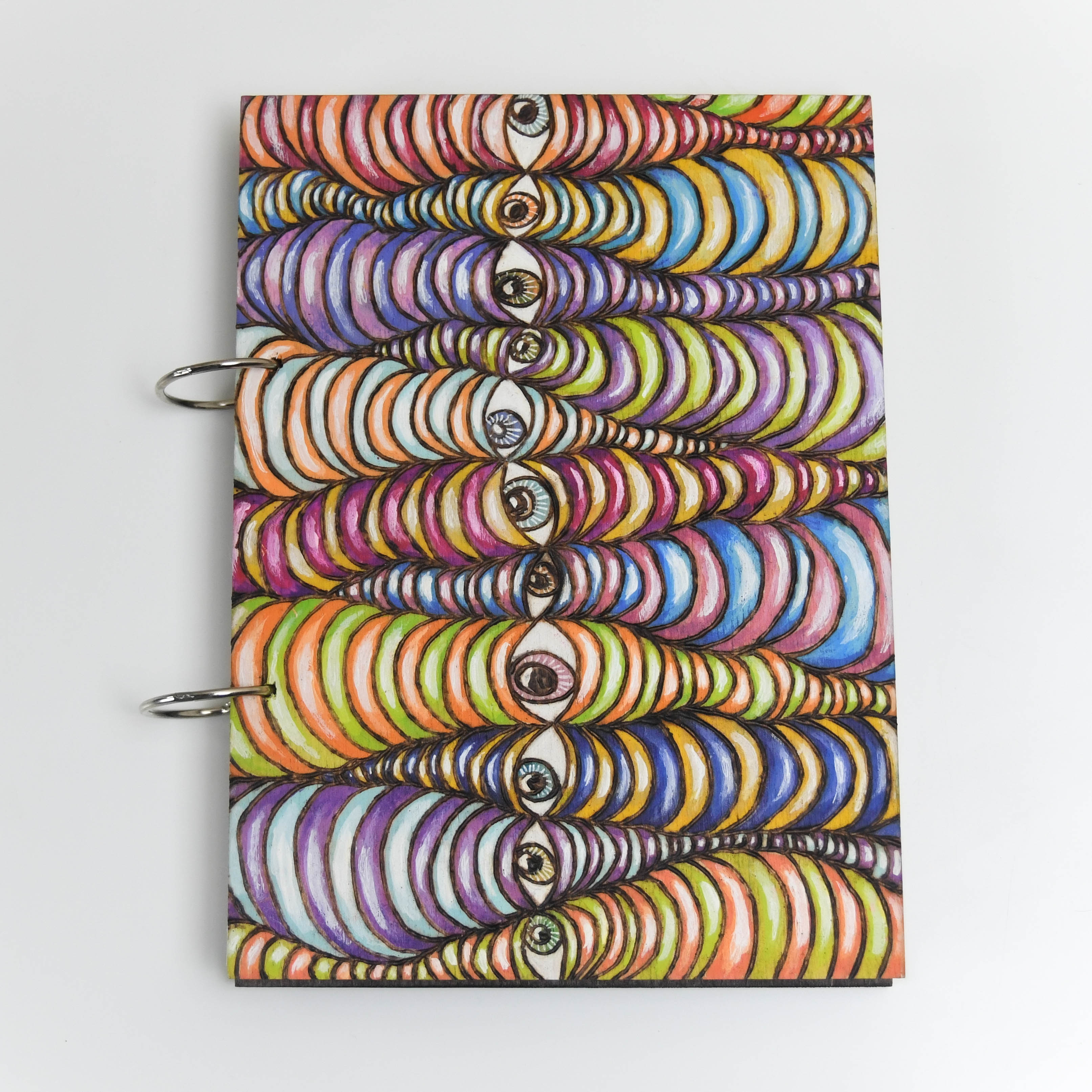 Eyes - A5 wood book Wood burning Pyrography sketchpad A per - Inspire ...