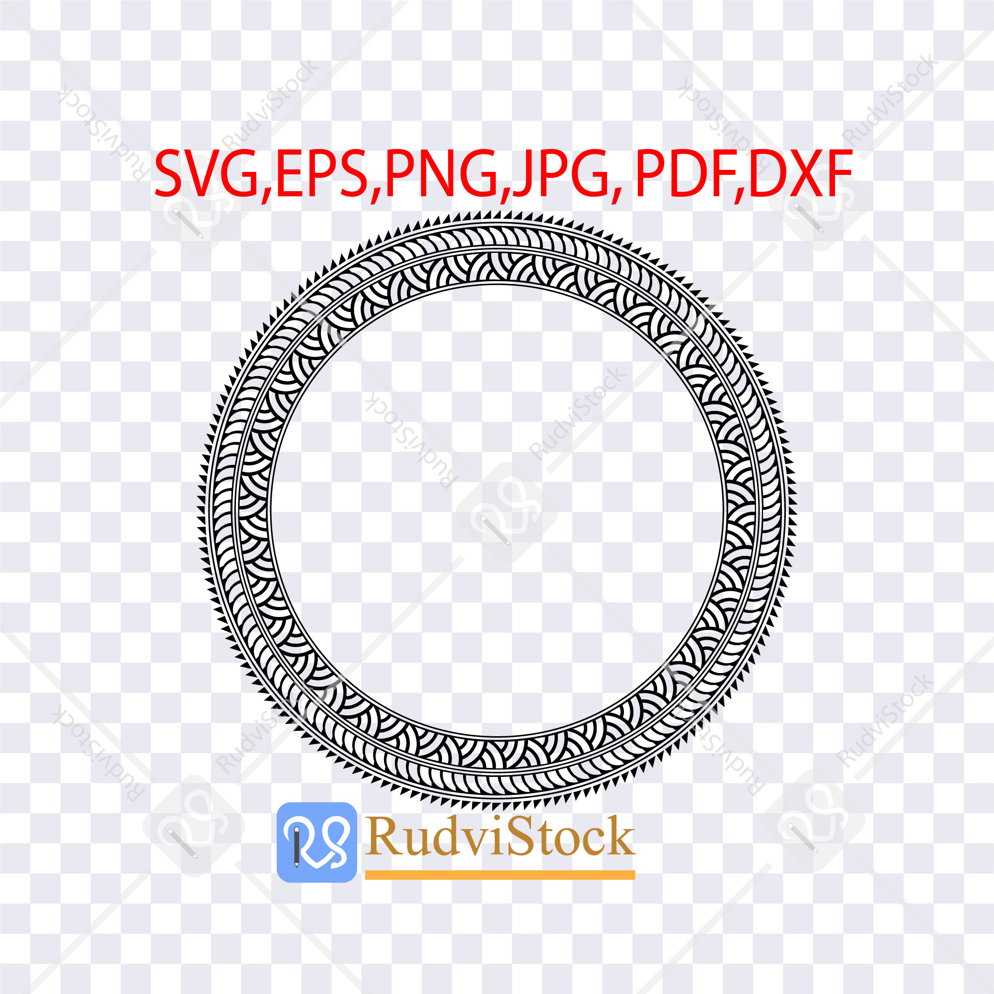 Polynesian circle frame border pattern design | Inspire Uplift